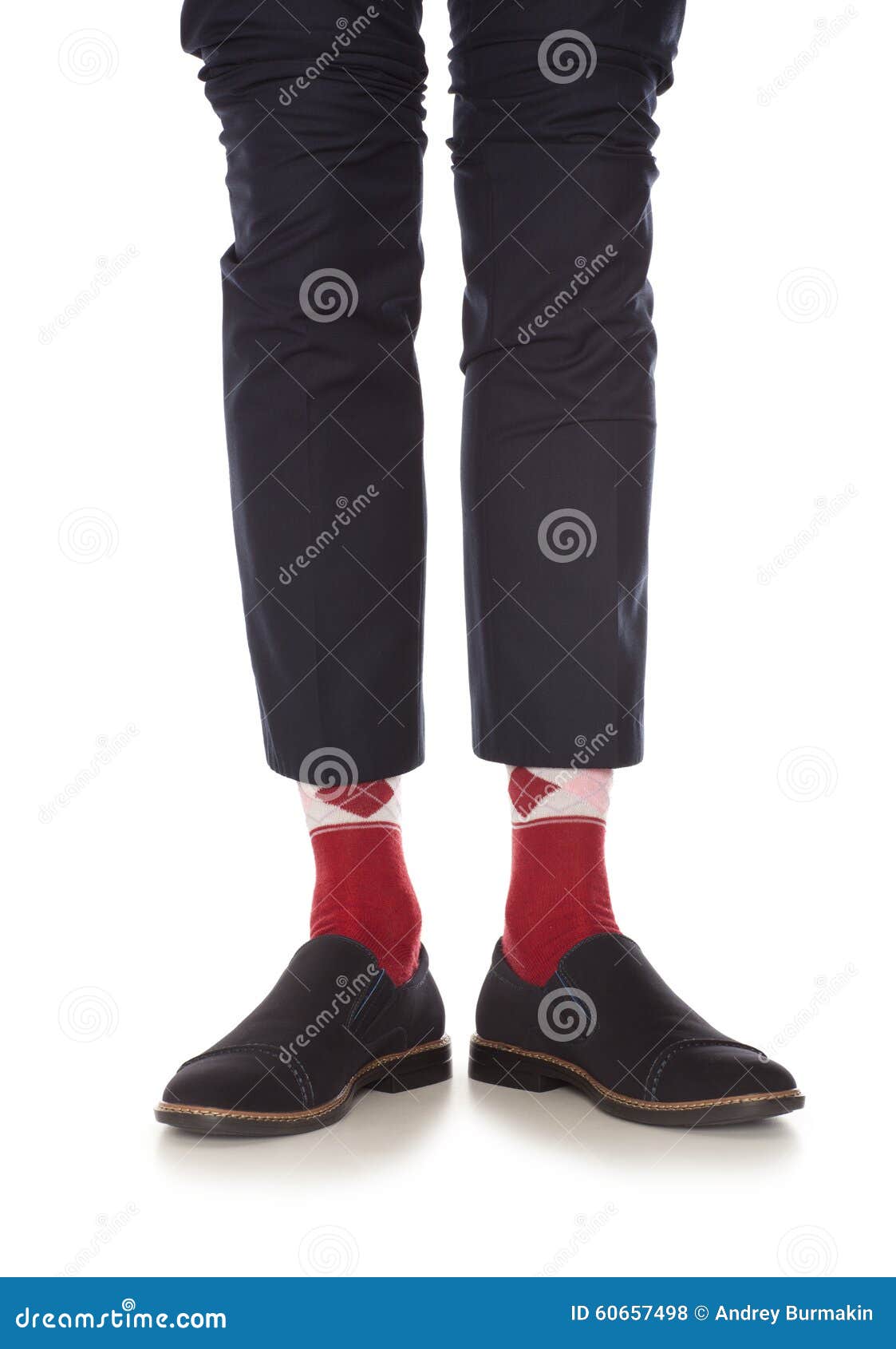 Man leg in red socks stock photo. Image of design, fashion - 60657498