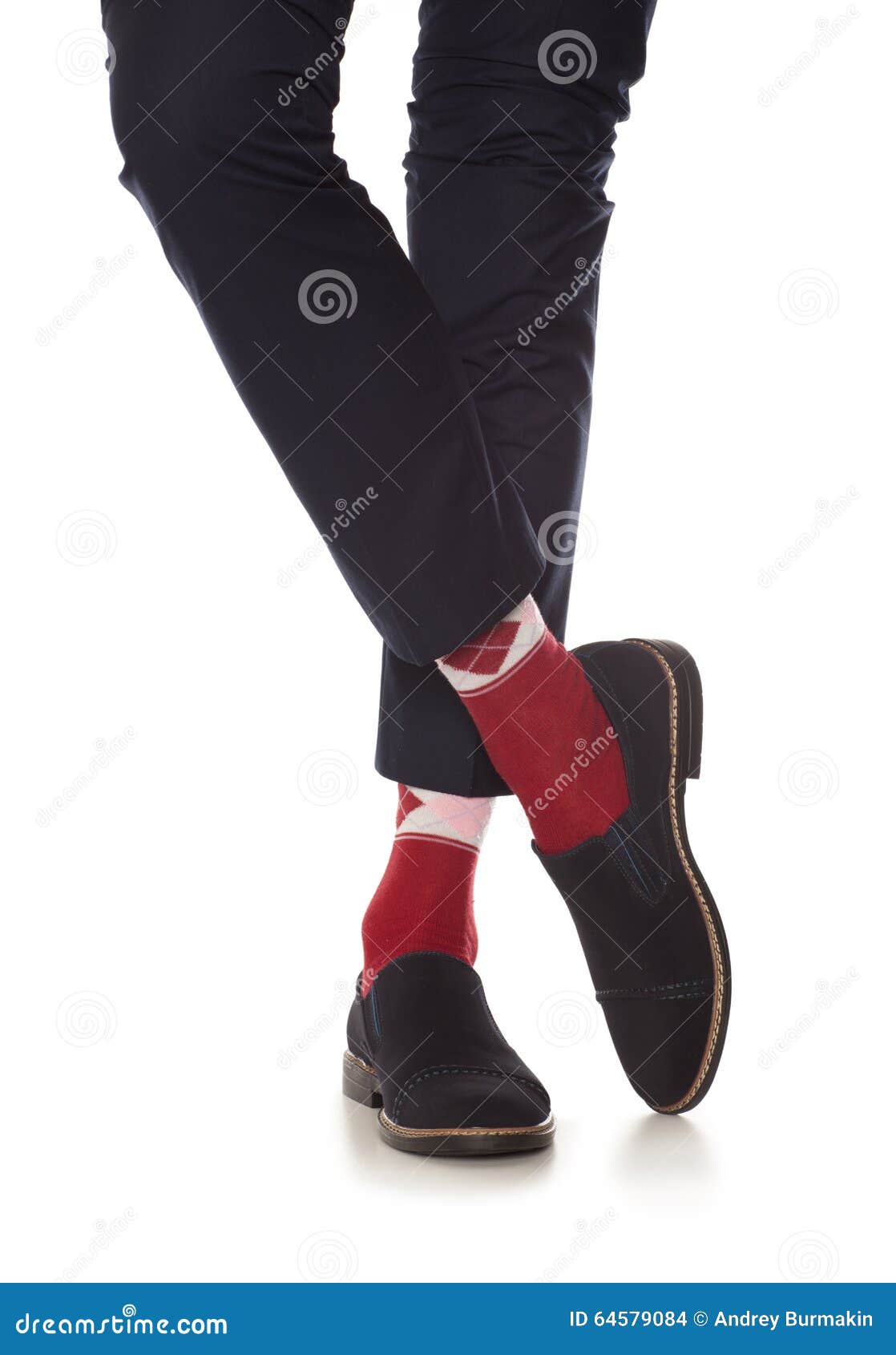 Man leg in red socks stock photo. Image of fancy, conceptual - 64579084
