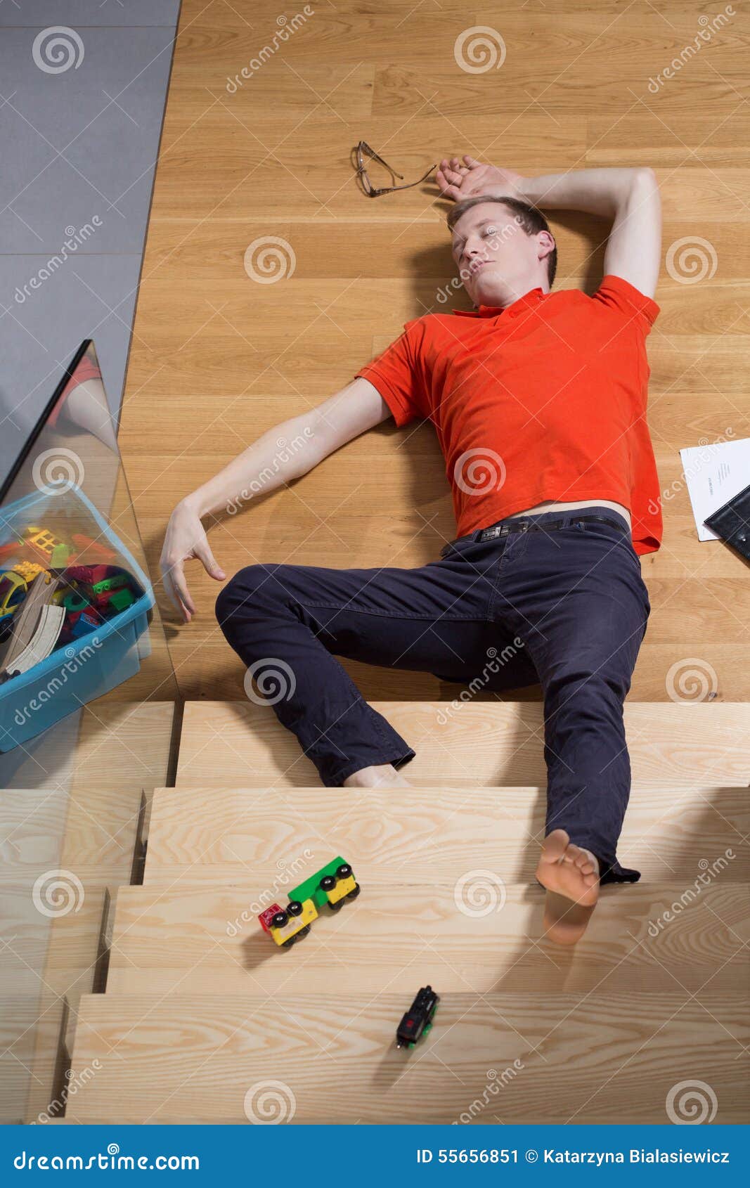 Man lies unconsciousness stock image. Image of safety - 55656851