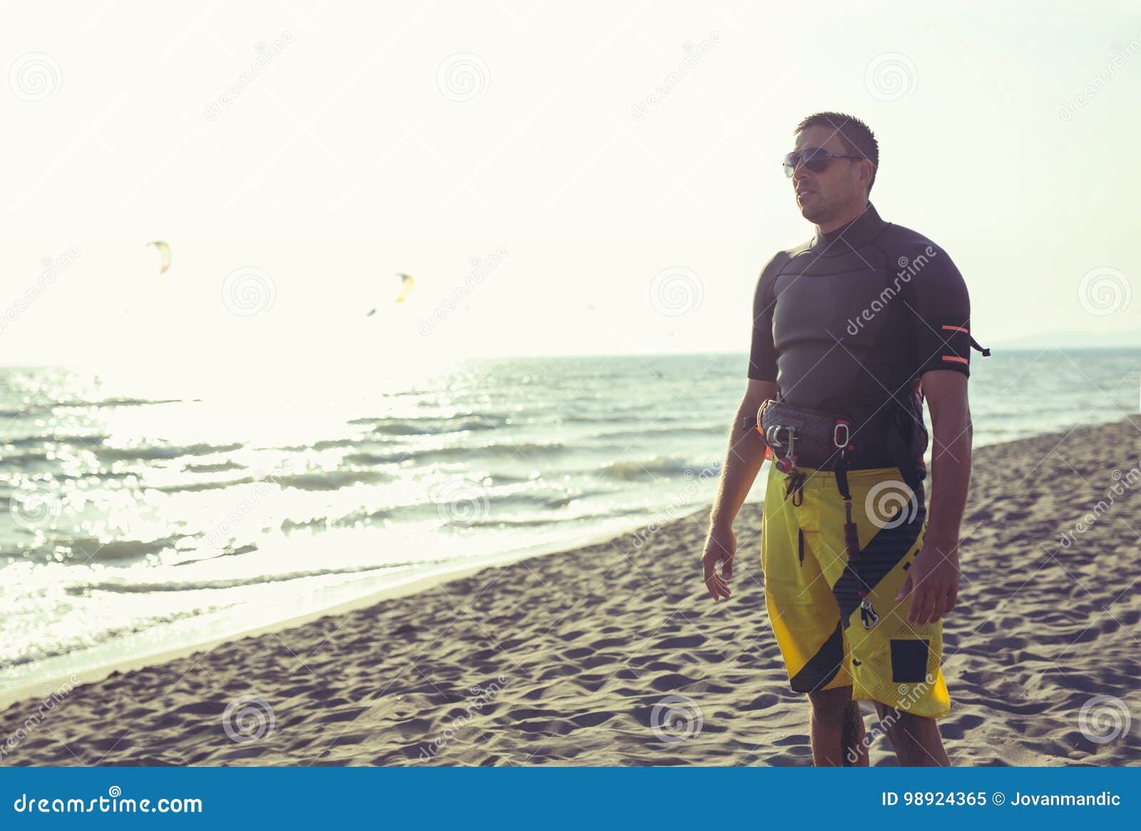 Man Lifesaver Watching the Situation on the Sea Stock Image - Image of ...