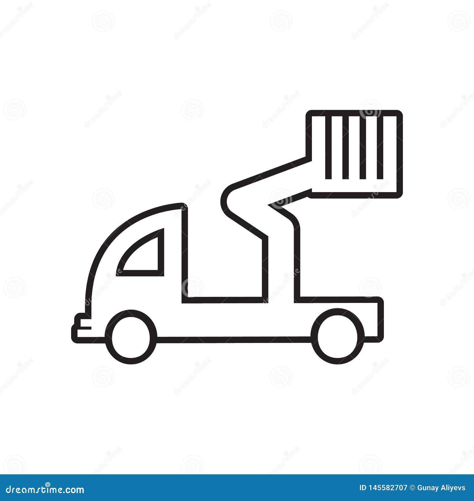 Man Lift Truck Icon. Element of Constraction Tools for Mobile Concept ...