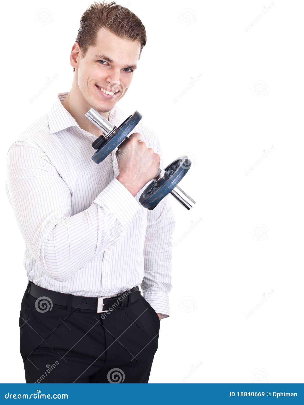 Man lifting barbell weight stock image. Image of lifting - 18840669