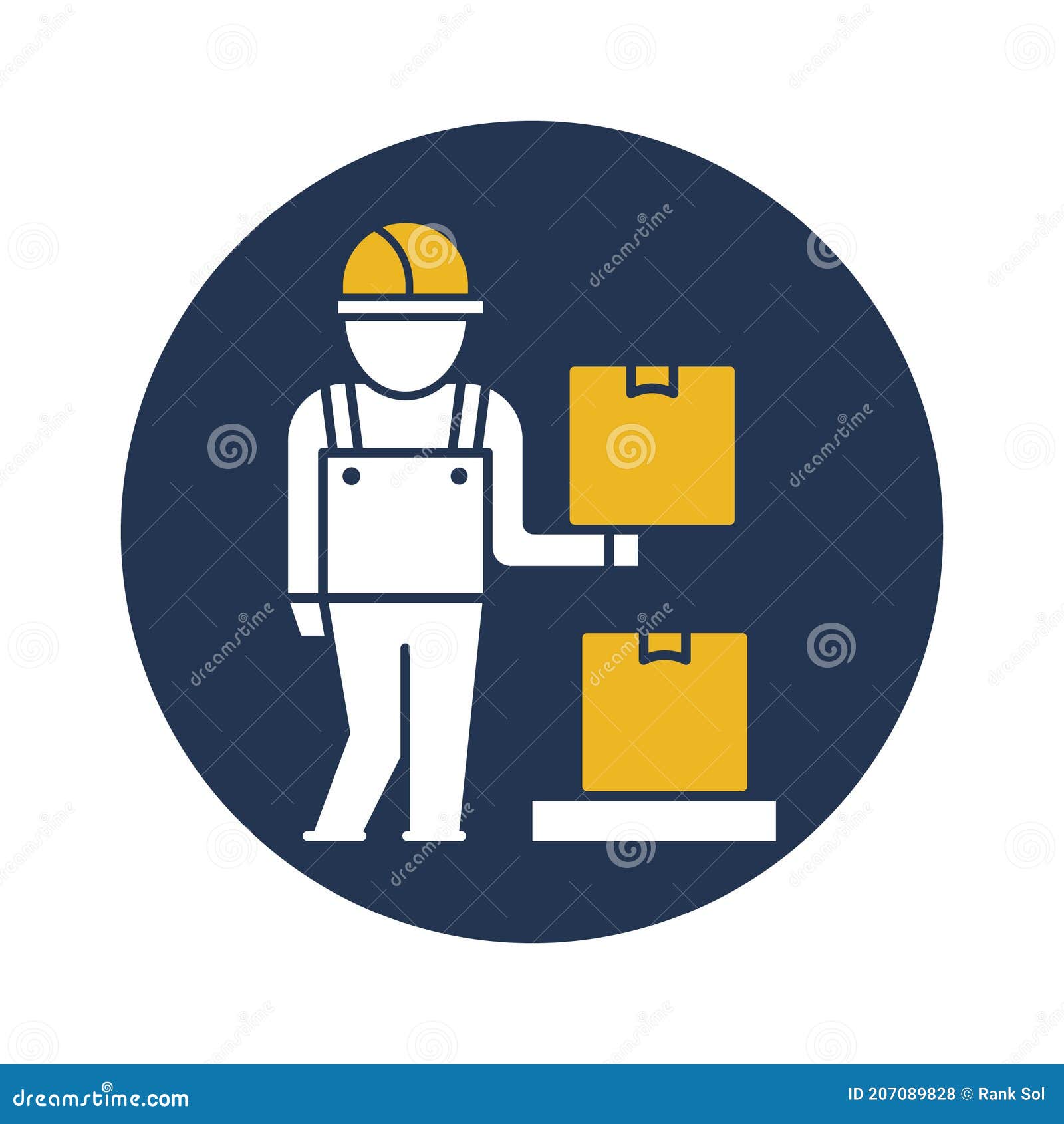 Man Lifting Box Isolated Vector Icon Which Can Easily Modify or Edit ...