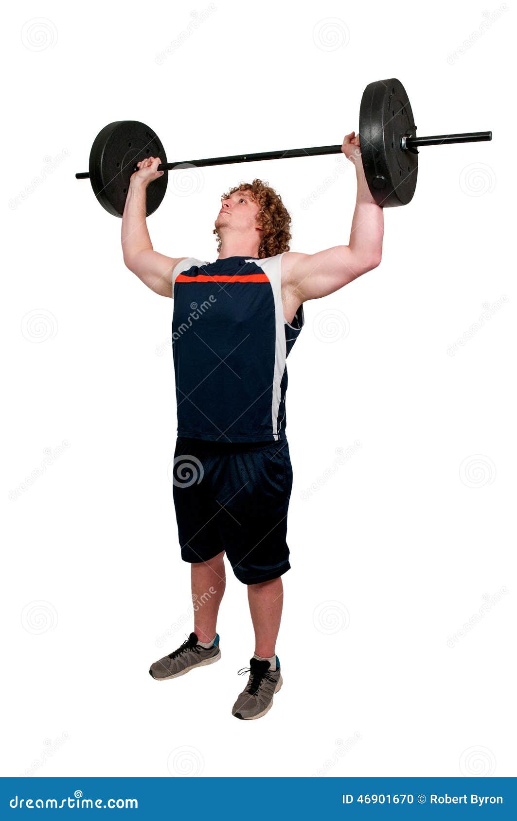 Man Lifting Weight stock photo. Image of handsome, strong - 46901670