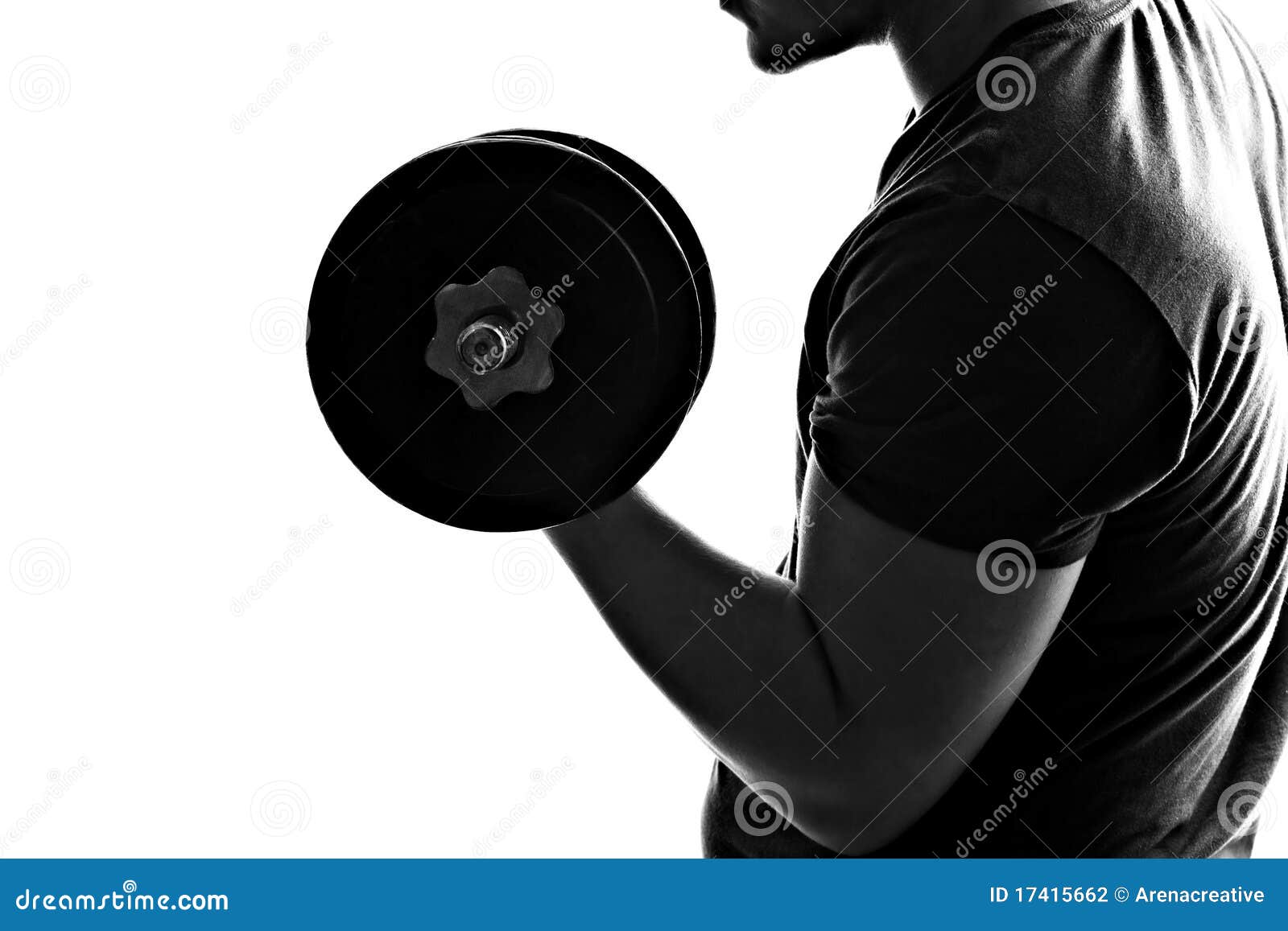 Man Lifting Weights stock photo. Image of model, lifting - 17415662