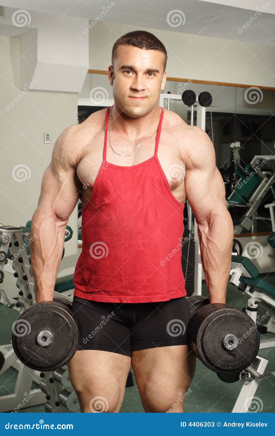 Man lifting weights stock image. Image of workout, exercise - 4406303