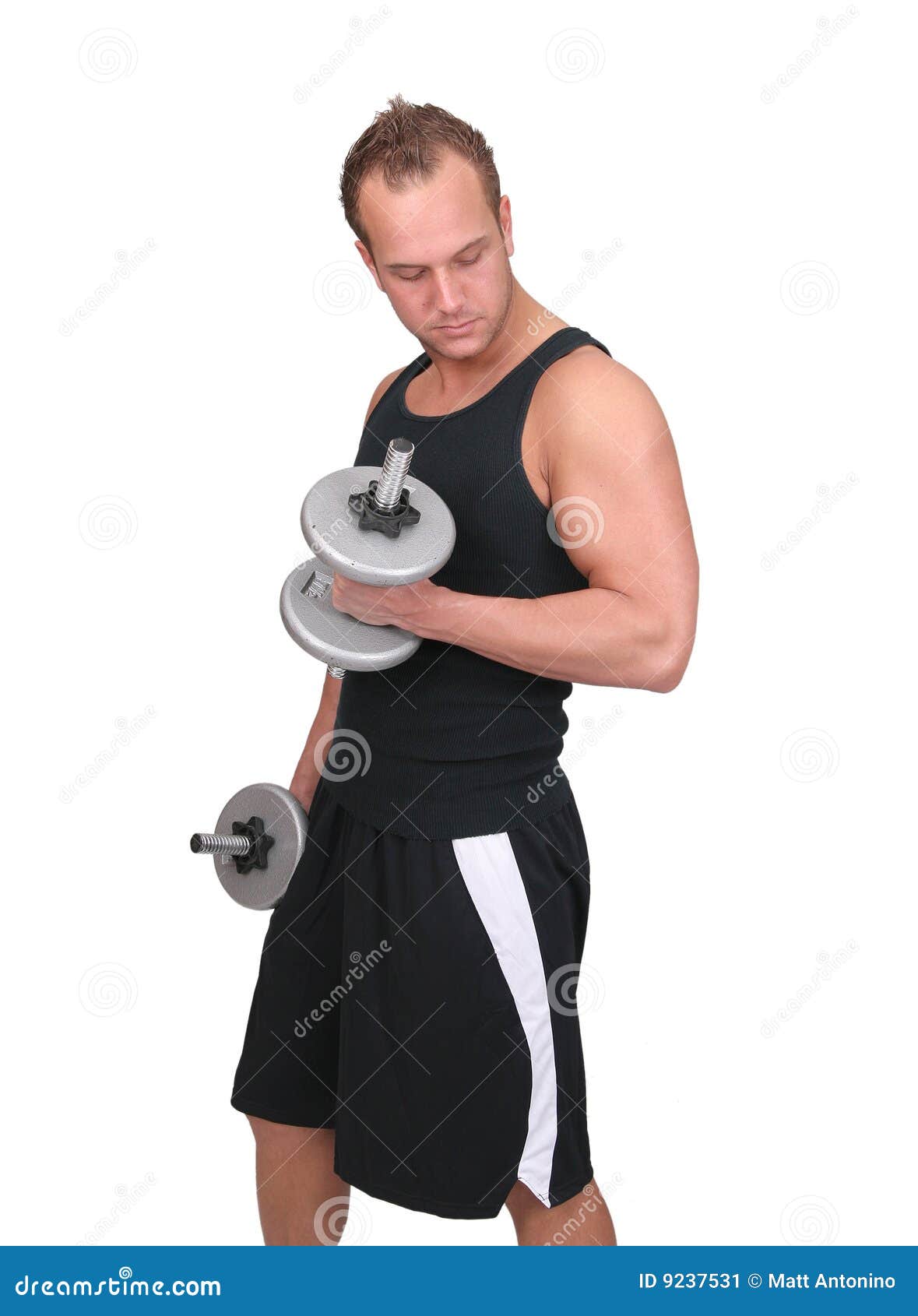 Man Lifting Weights Stock Image - Image: 9237531