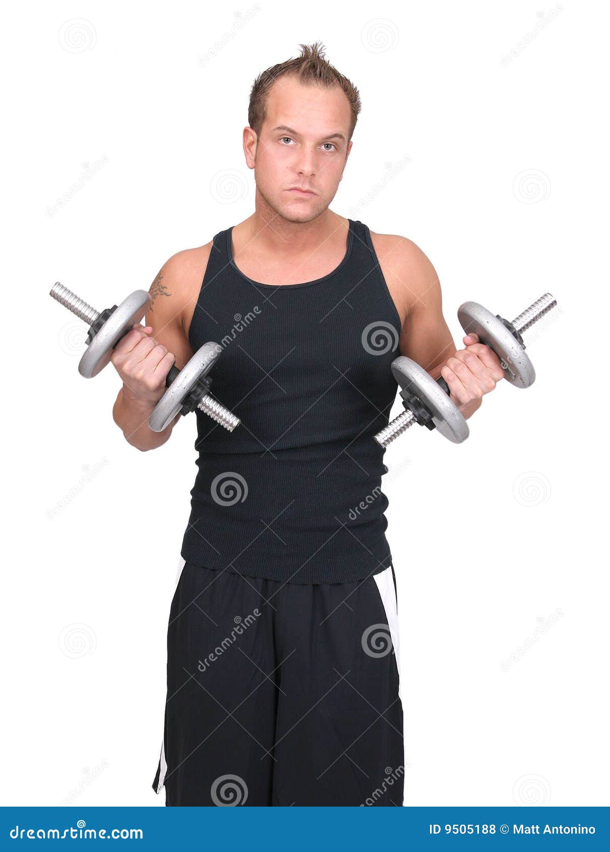 Man lifting weights stock photo. Image of bicep, heavy - 9505188