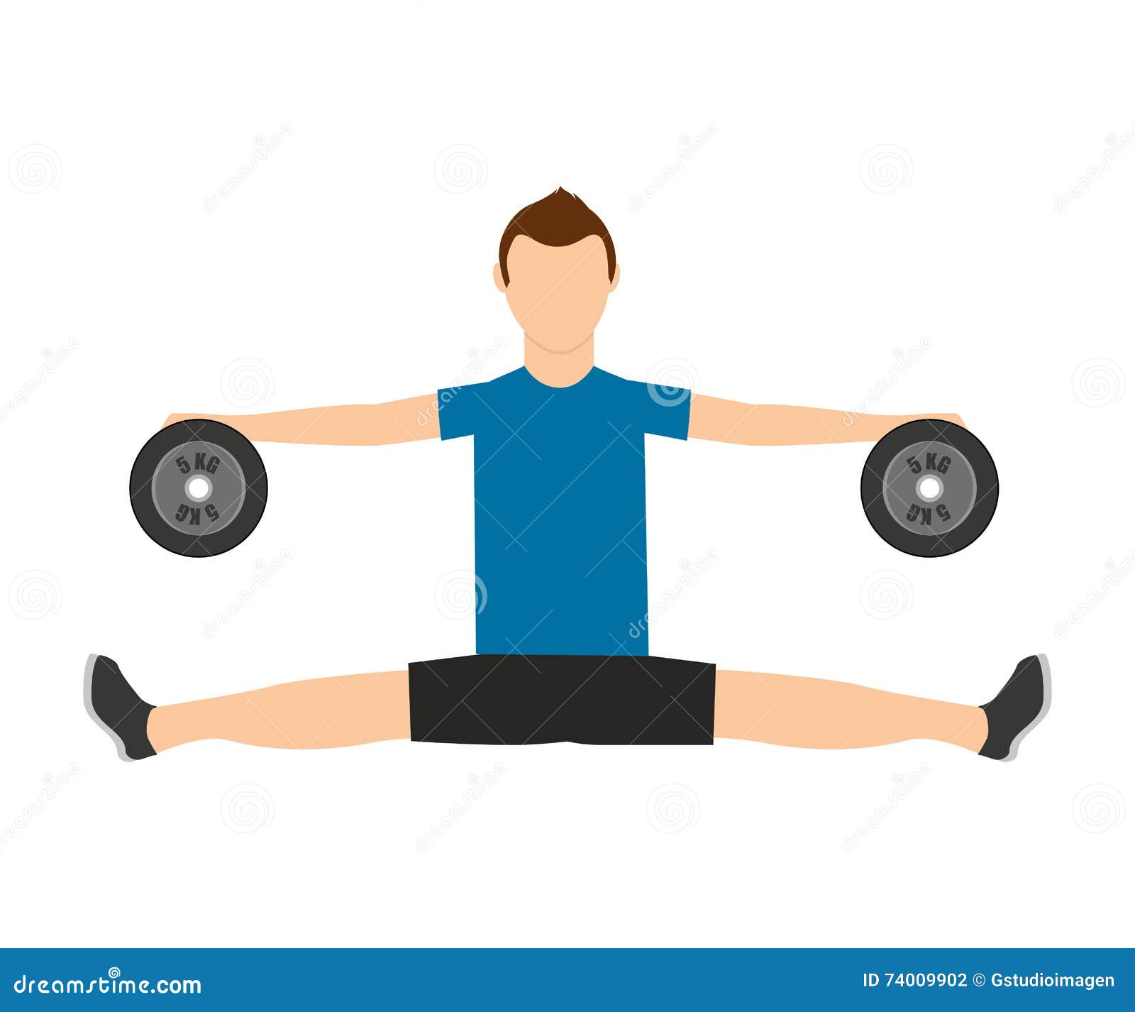 Man Lifting Weights Isolated Icon Design Stock Illustration ...