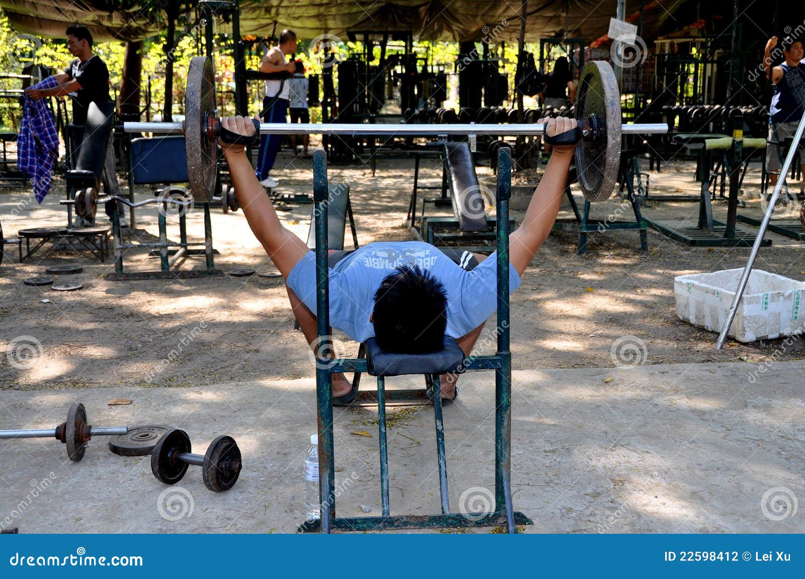 Man Lifting Weights in Lumphini Park Editorial Photography - Image of ...