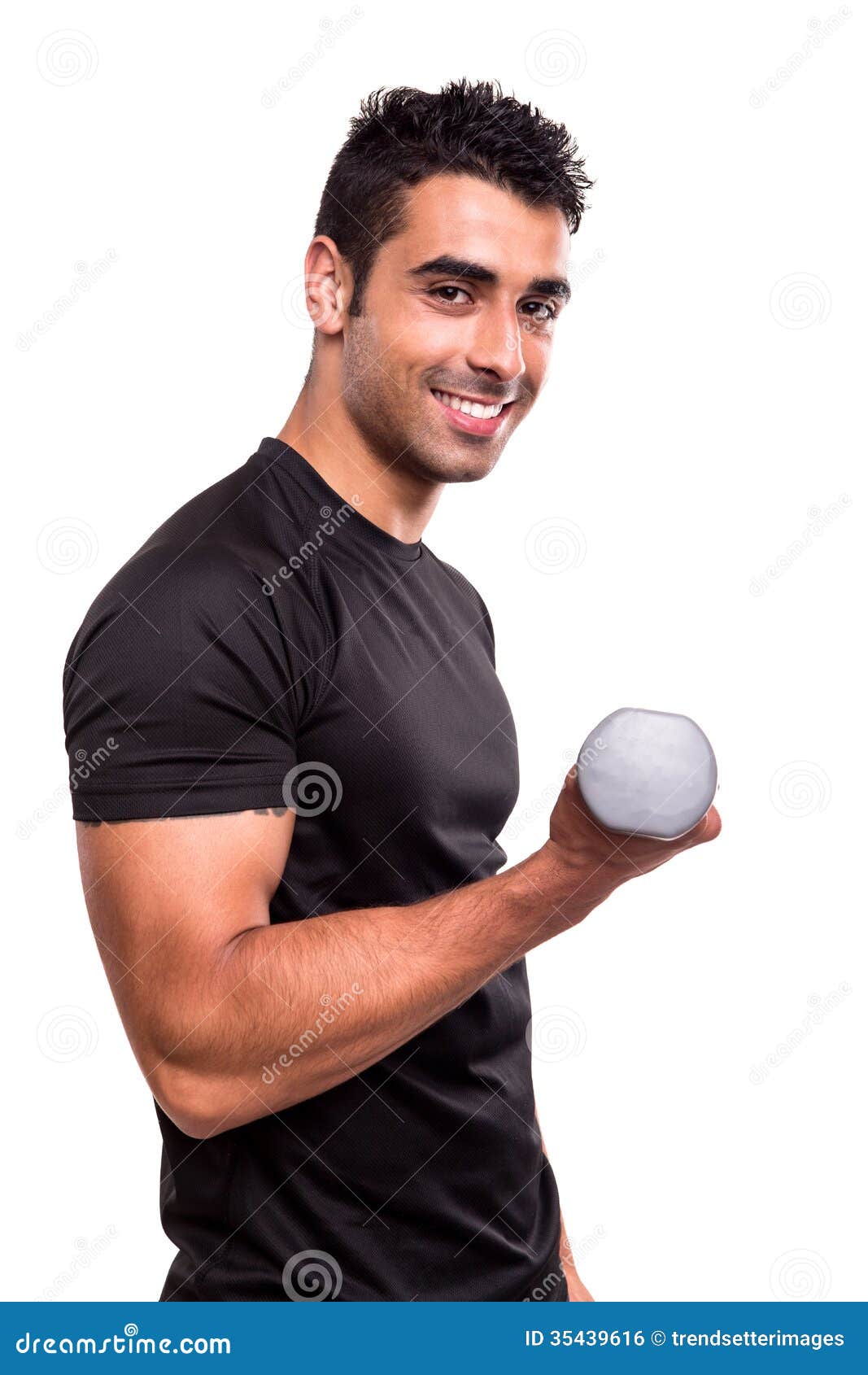Man lifting weights stock photo. Image of adult, powerful - 35439616