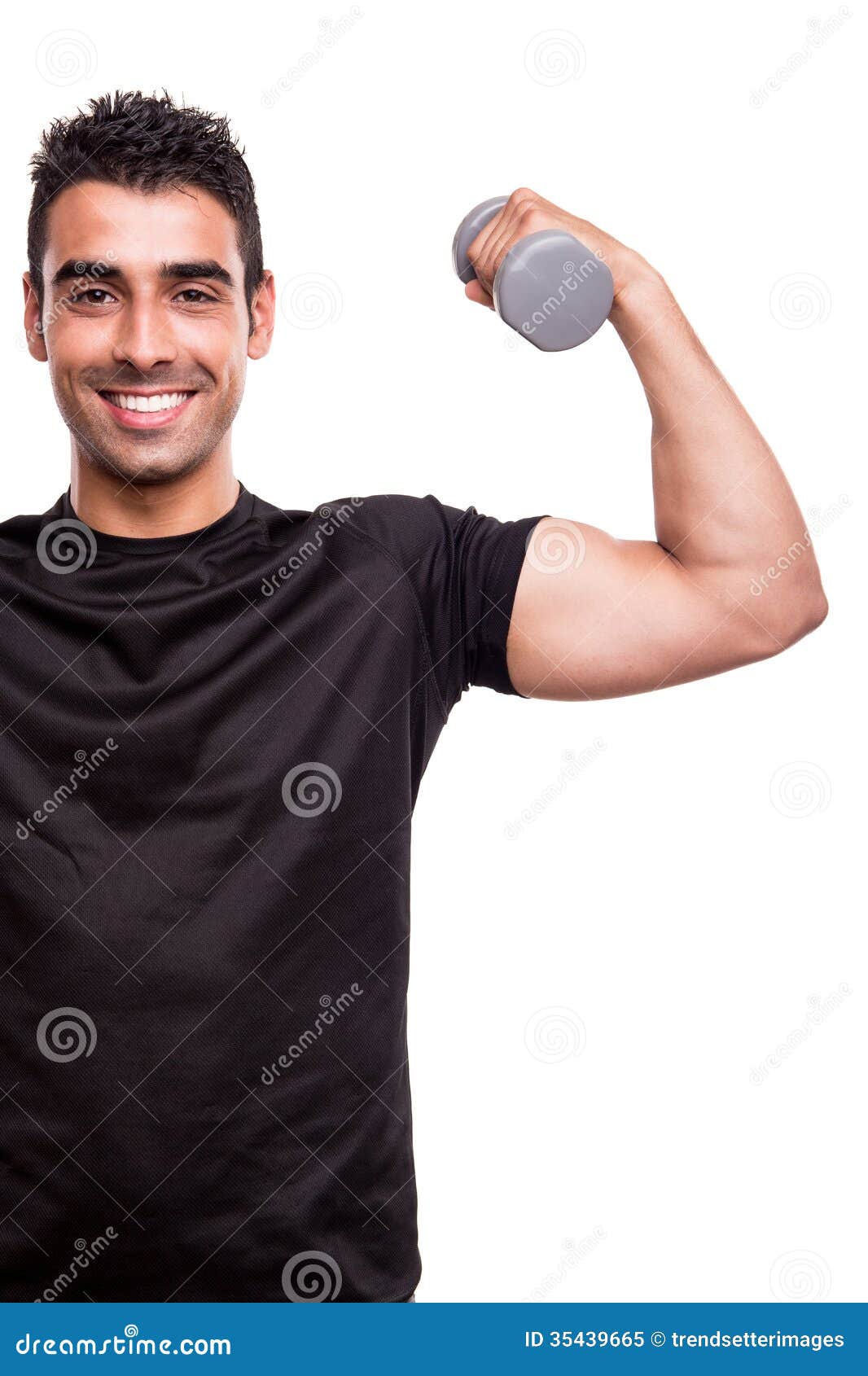 Man lifting weights stock image. Image of bodybuilding - 35439665