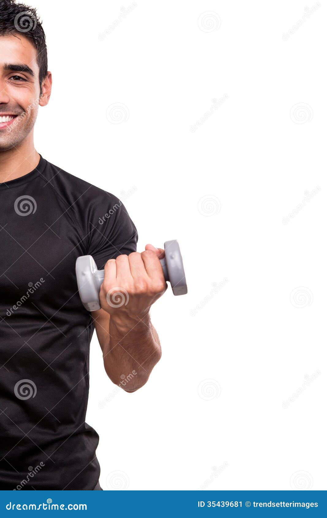 Man lifting weights stock image. Image of equipment, bodybuilder - 35439681