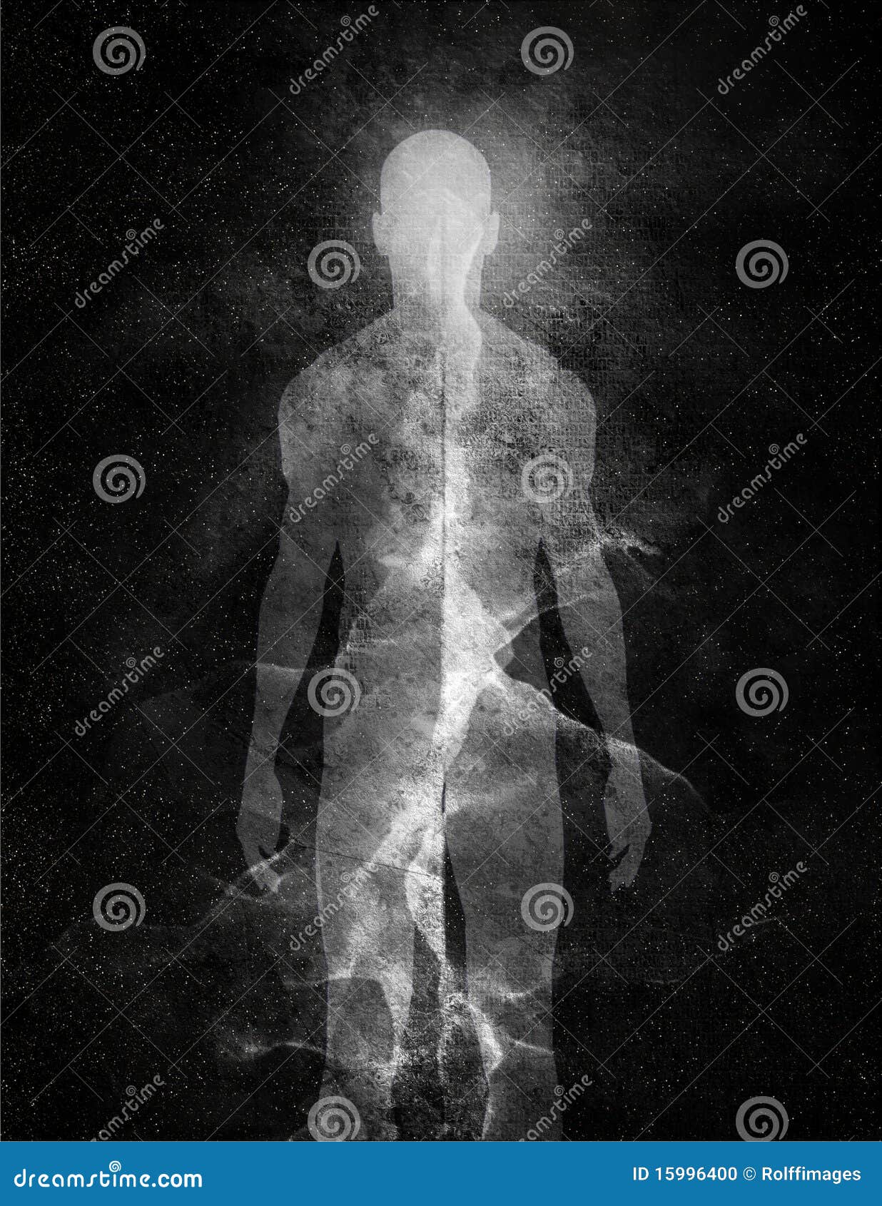 Man of light stock illustration. Illustration of grunge - 15996400