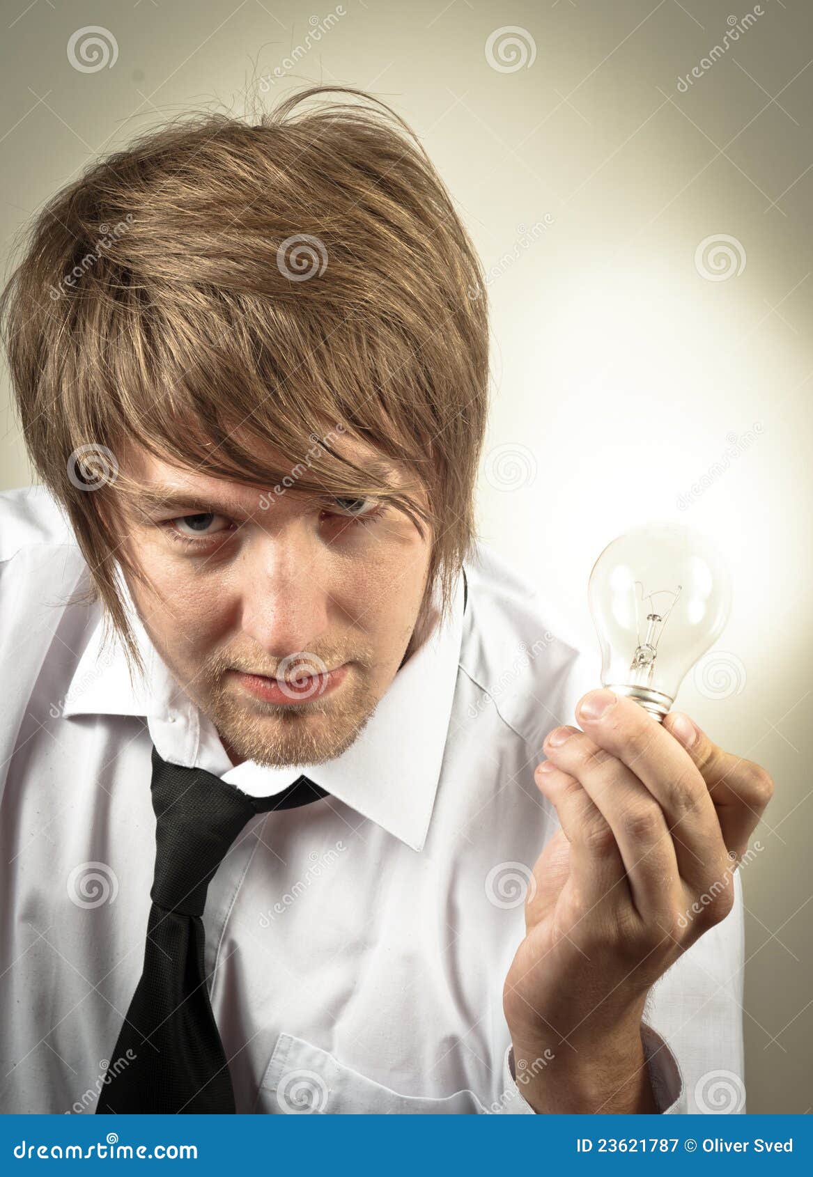 Man and light bulb stock image. Image of expressions - 23621787