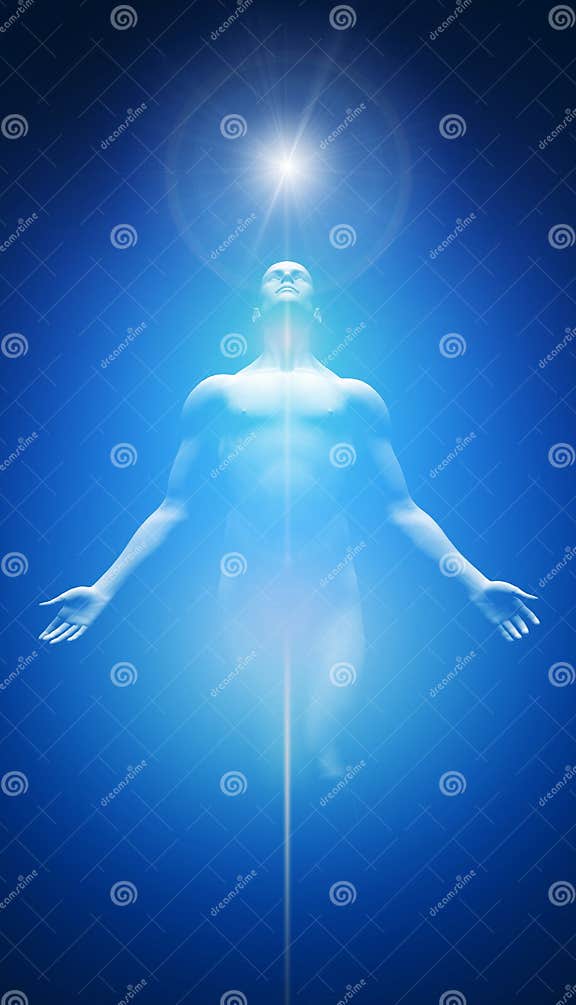 Man in light stock photo. Image of space, metamorphosis - 31247554