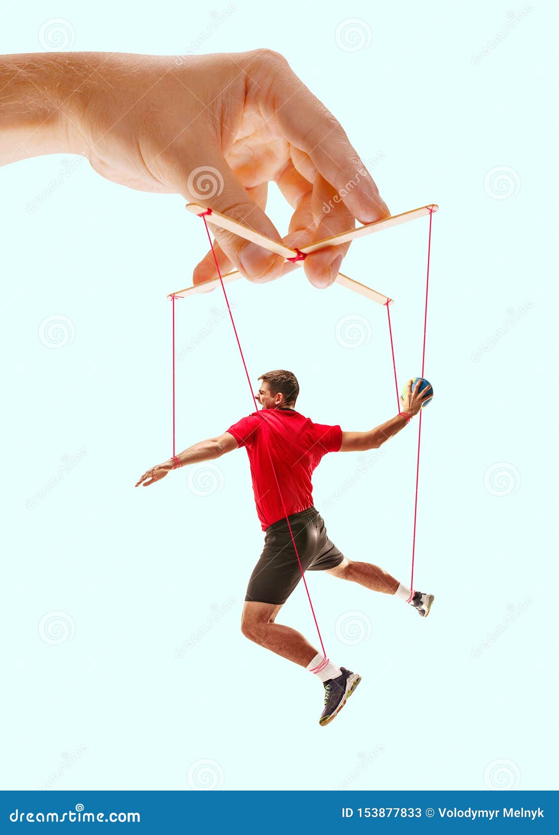 Man Like a Puppet in Somebodies Hands. Concept of Manipulation Stock ...