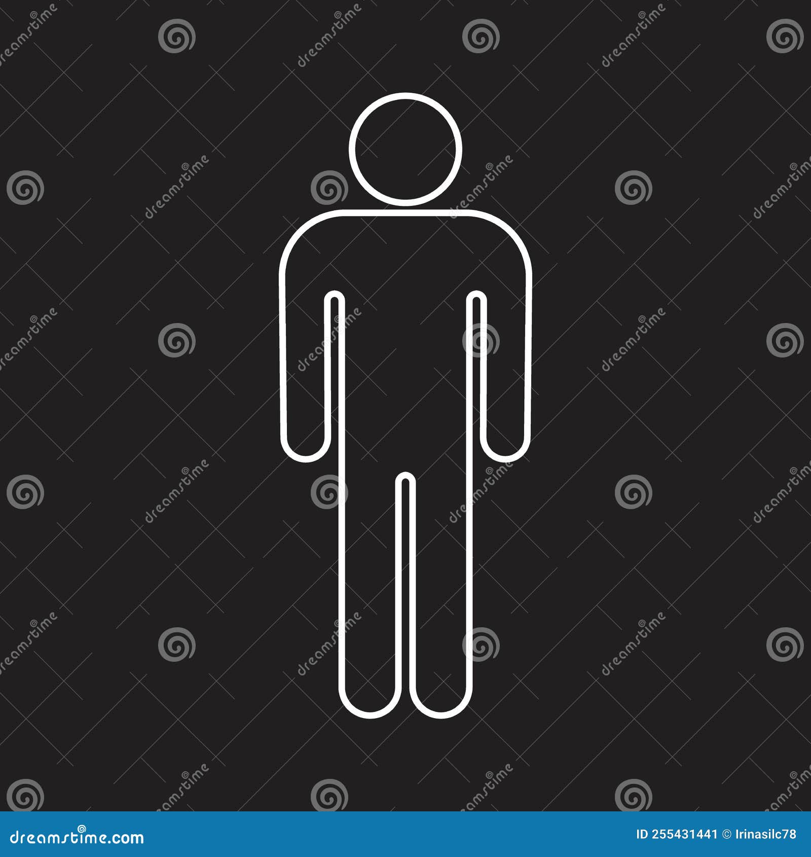 Man line icon stock vector. Illustration of pictogram - 255431441