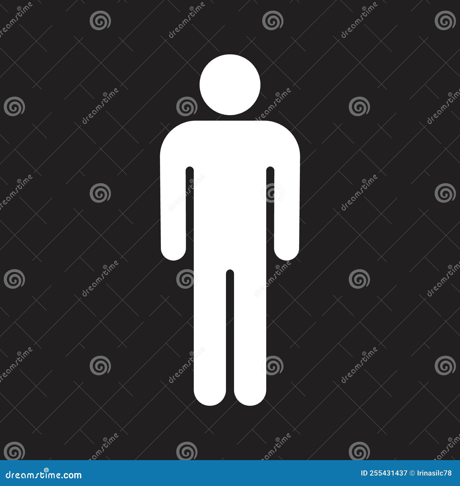 Man line icon stock vector. Illustration of washroom - 255431437