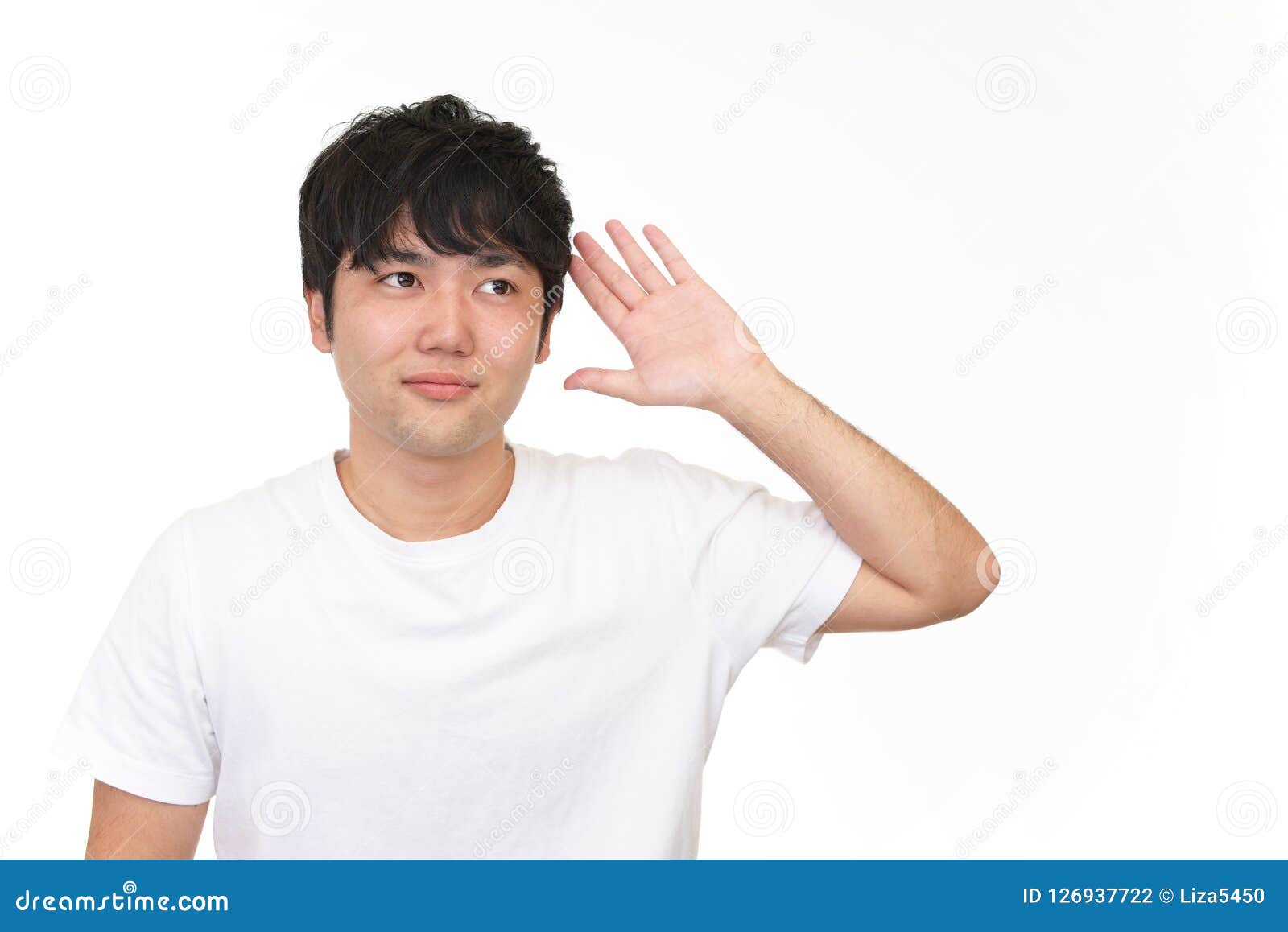 Man listen carefully stock photo. Image of hear, communication - 126937722