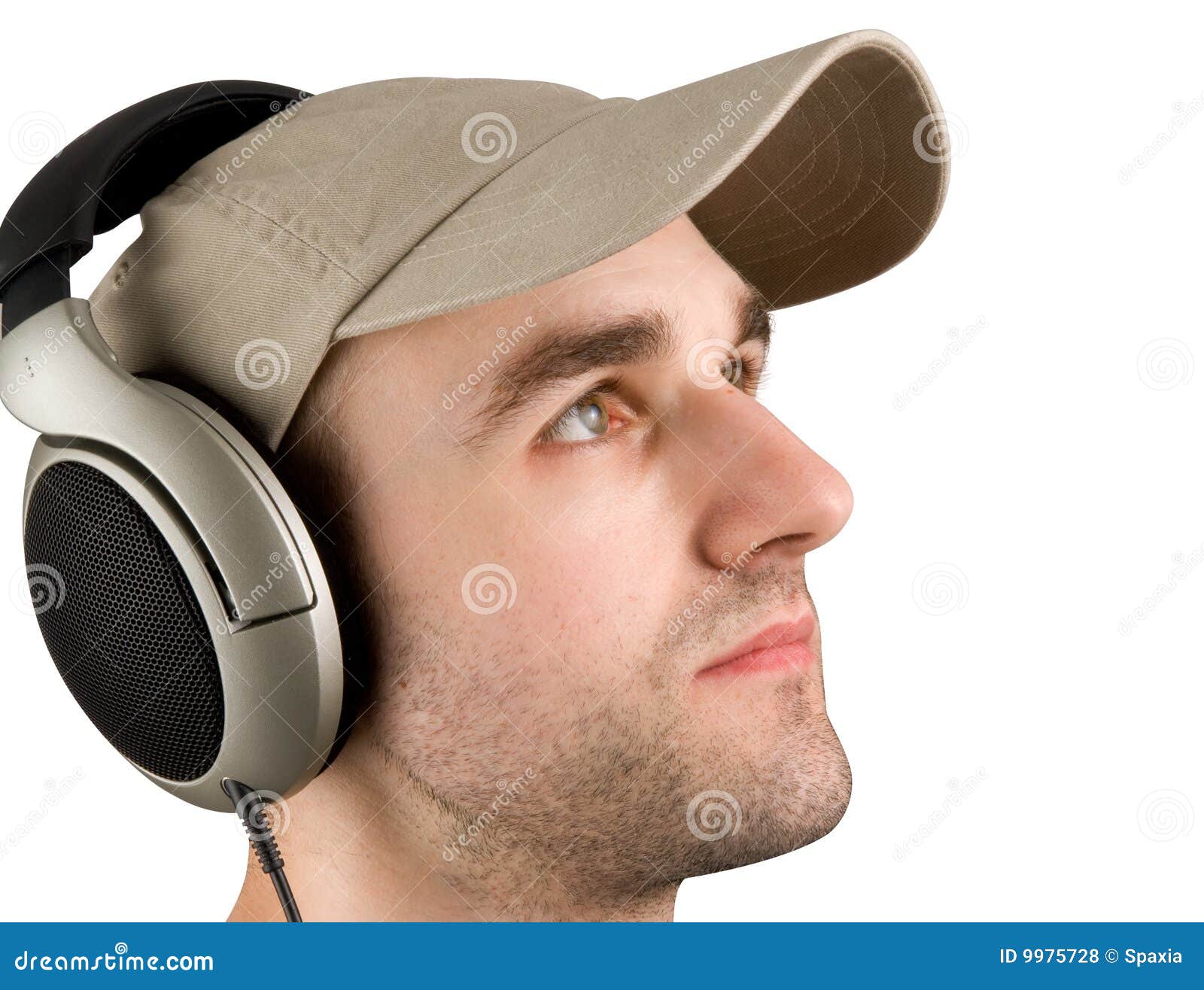 Man listening music stock photo. Image of melody, caucasian - 9975728