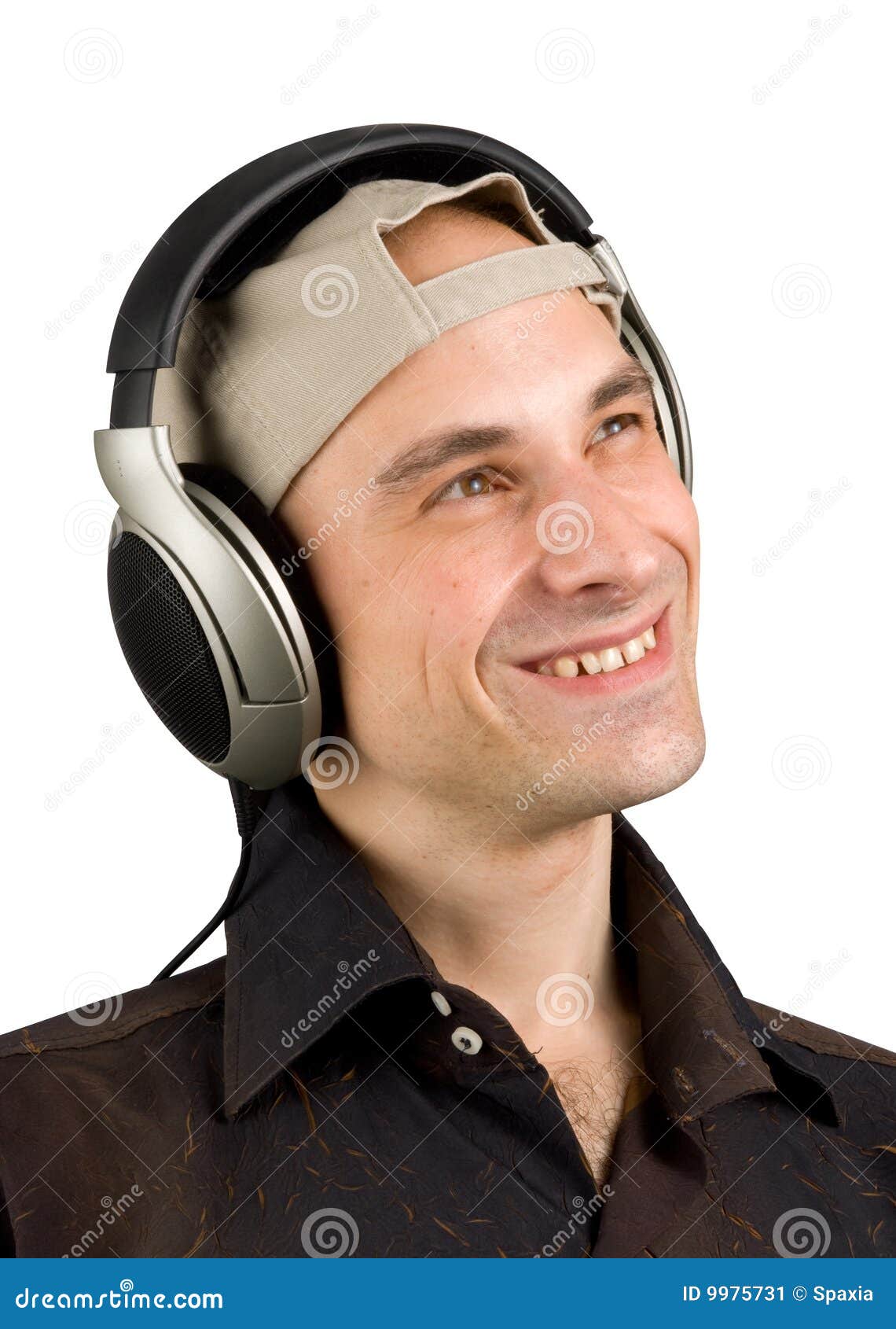 Man listening music stock image. Image of listening, caucasian - 9975731