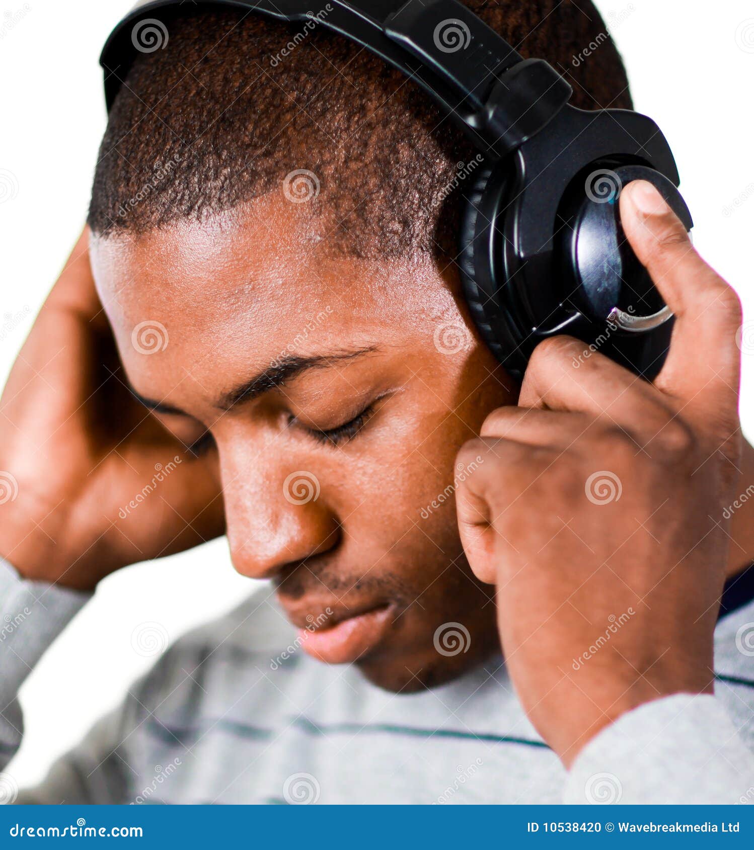Man listening to music stock photo. Image of good, natural - 10538420