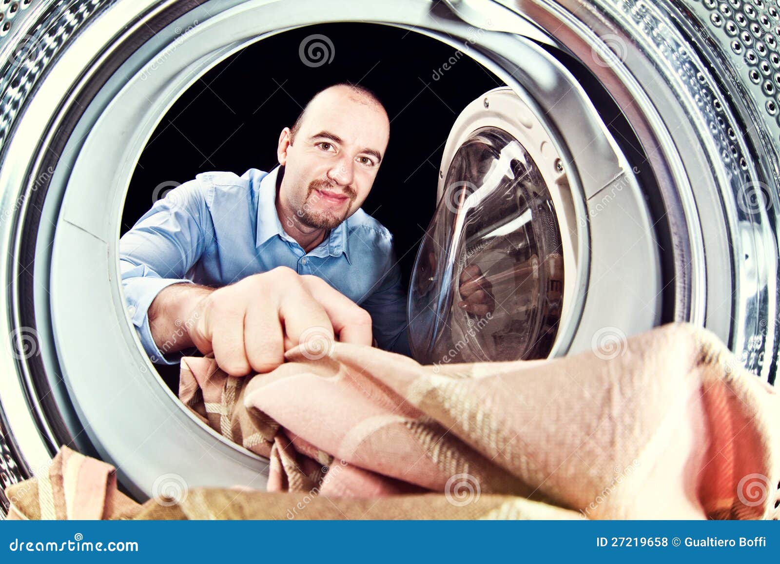 Man load washing machine stock photo. Image of fisheye - 27219658