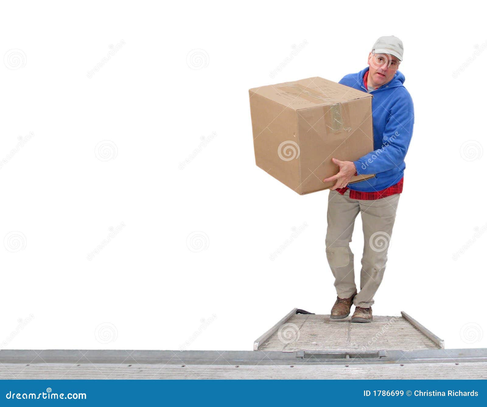 Man loads a package stock image. Image of move, package - 1786699