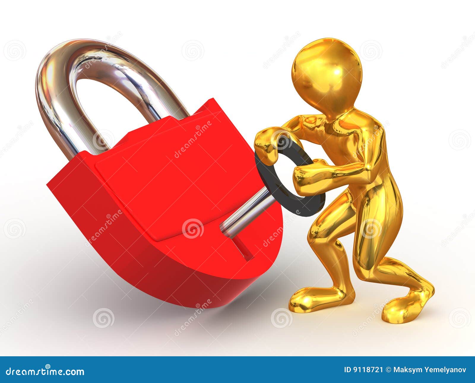 Man with lock stock illustration. Illustration of ideas - 9118721