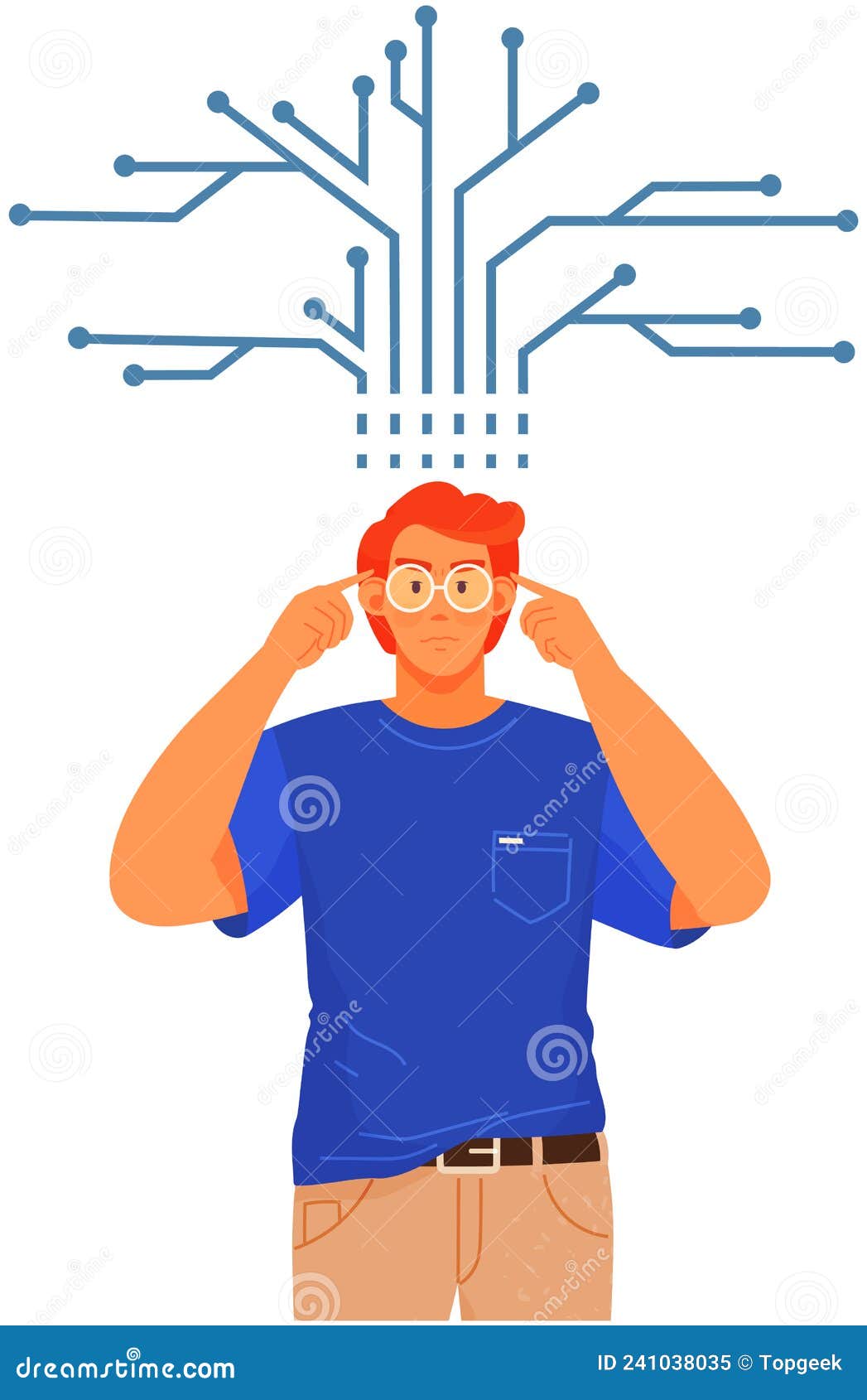 Man with Logical, Analytical, Strategic Thinking Mental Mindset Type, Personality Predisposition ...