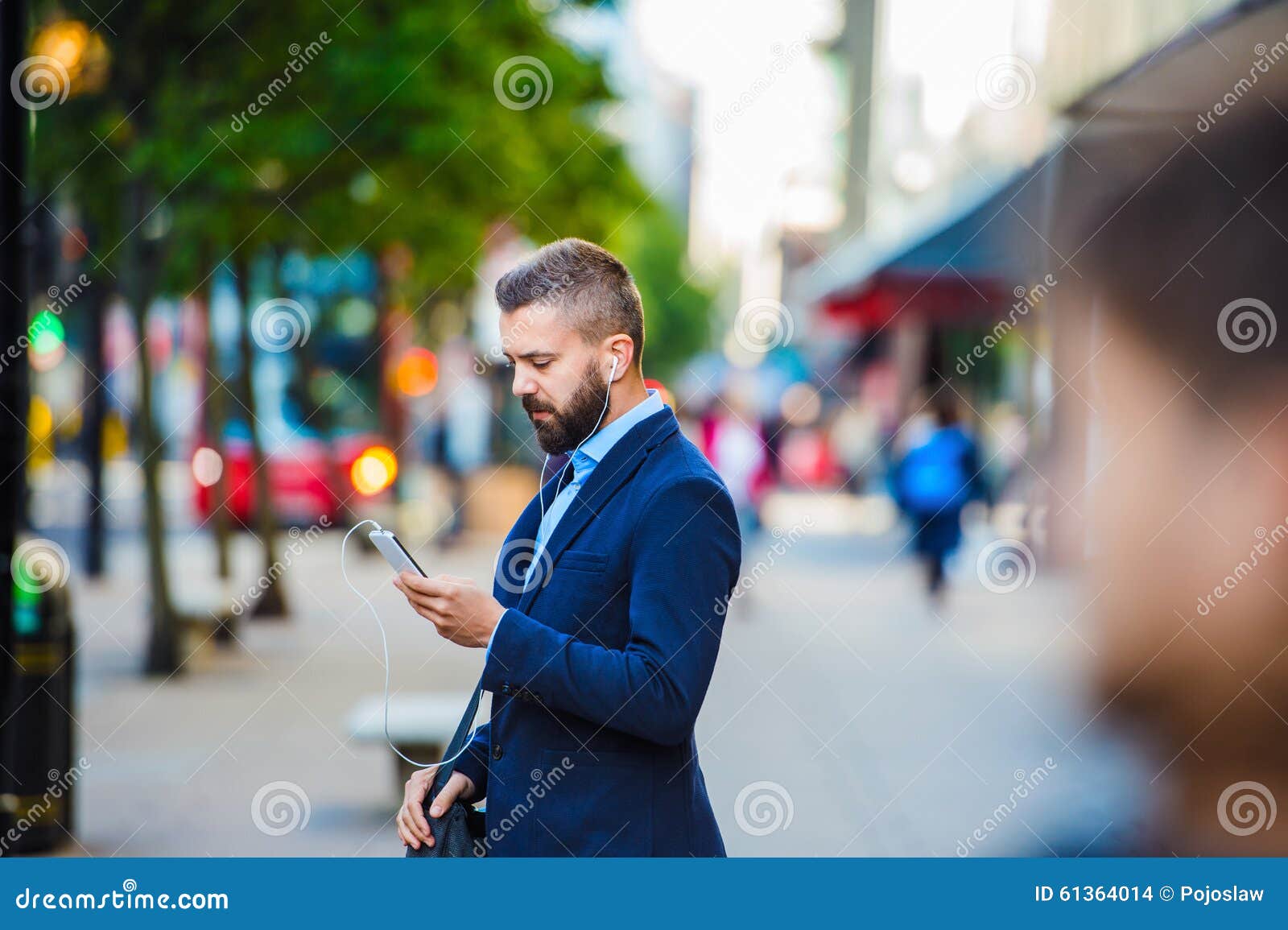 Man in London stock photo. Image of commercial, headphones - 61364014