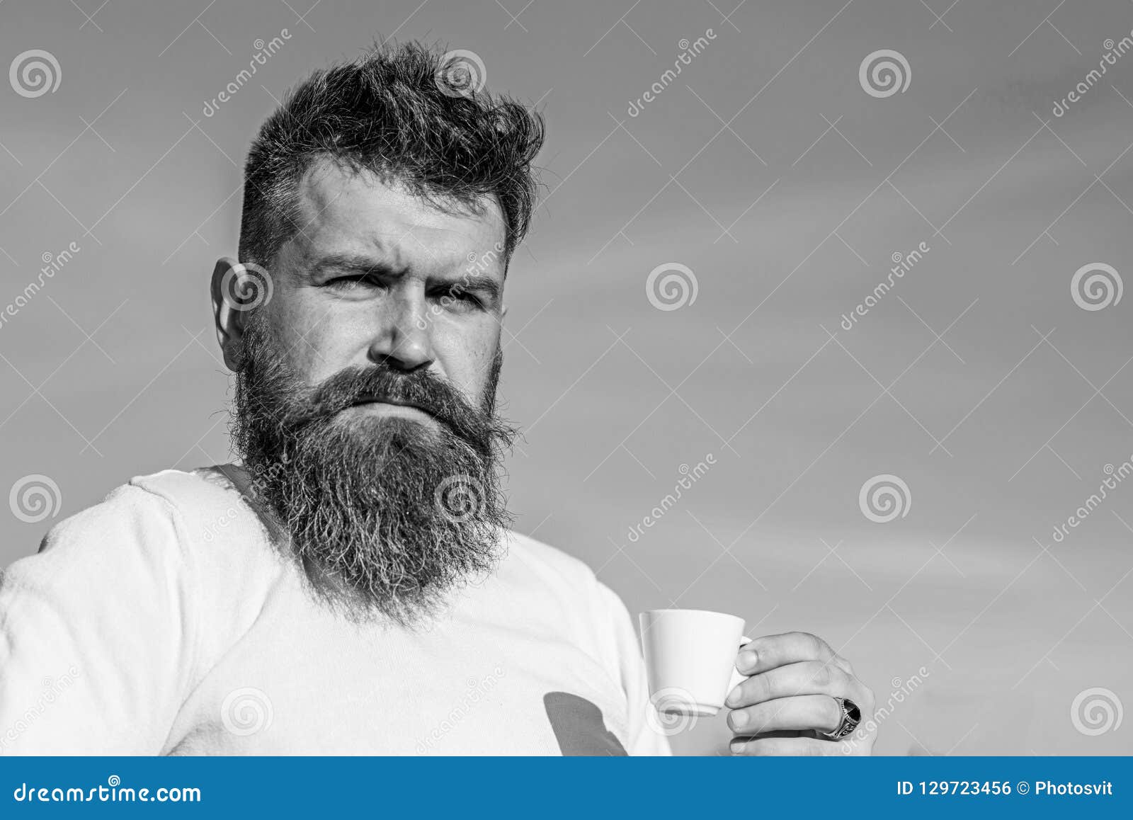 Man with Long Beard Enjoy Coffee. Coffee Gourmet Concept. Bearded Man ... Man with Long Beard Enjoy Coffee. Coffee Gourmet Concept. Bearded Man ...