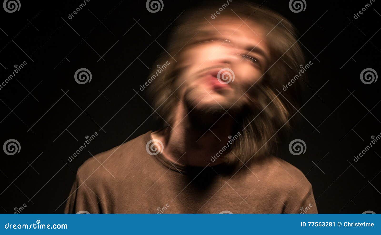 Man with Long Hair Shaking His Head Stock Video - Video of people, hair ...