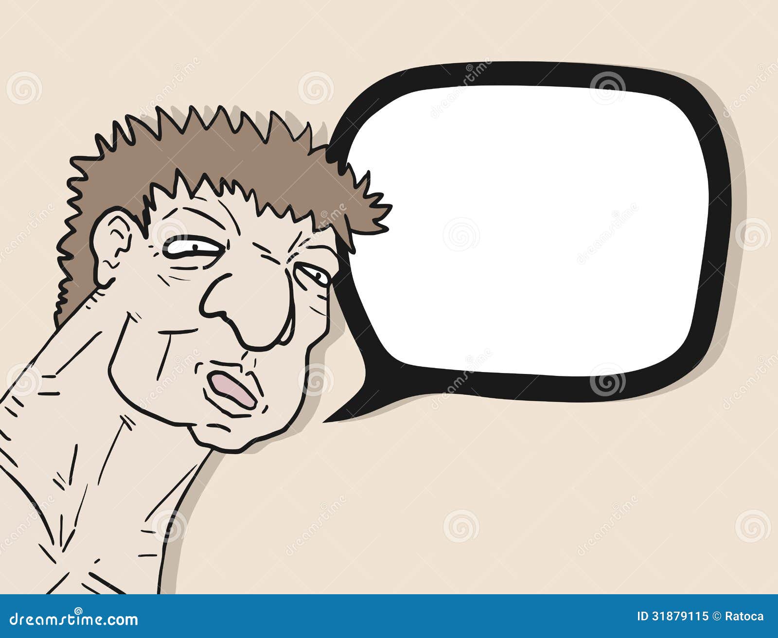 Man long neck stock vector. Illustration of cartoon, language - 31879115