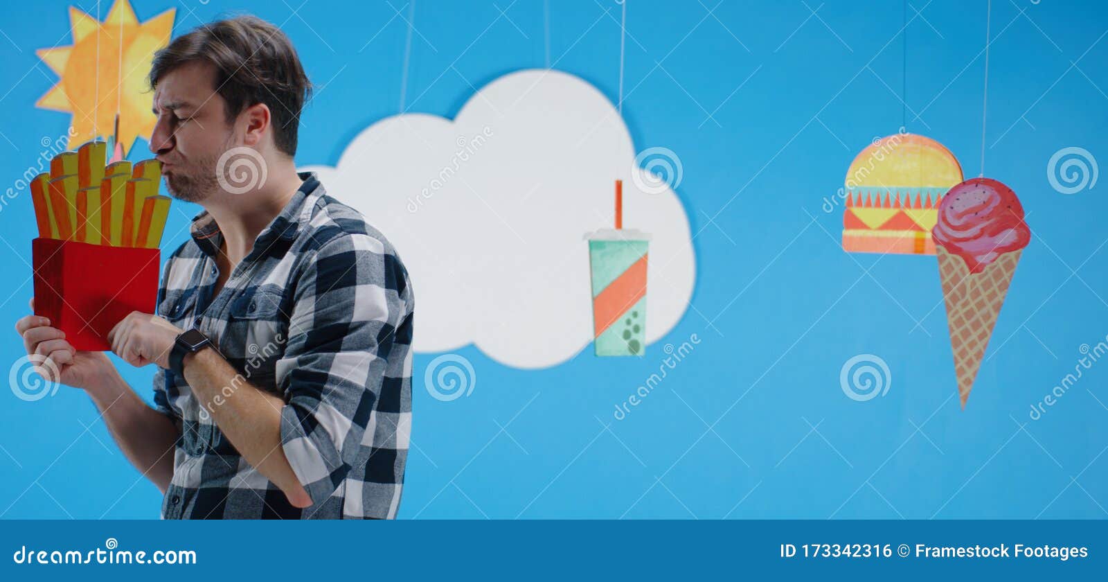 Man longing for fast food stock photo. Image of caucasian - 173342316