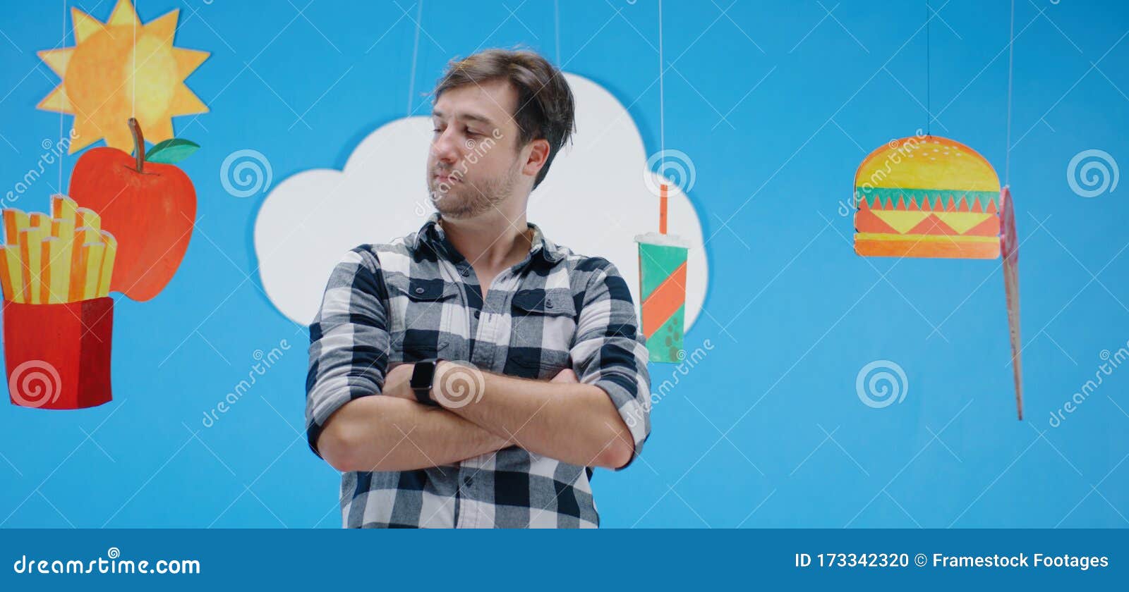 Man longing for fast food stock photo. Image of cartoonish - 173342320