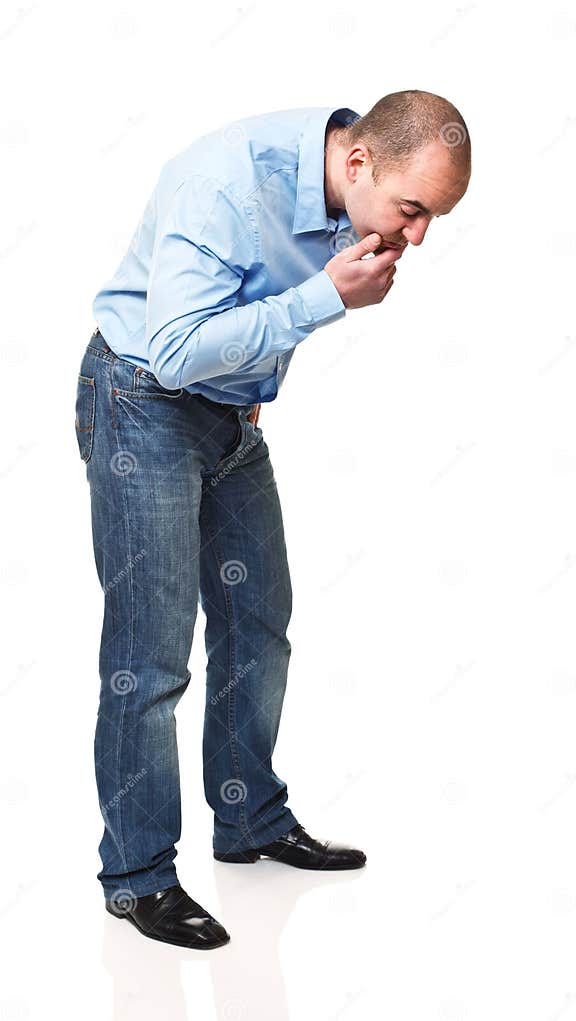 Man look down stock photo. Image of caucasian, worker - 18689636