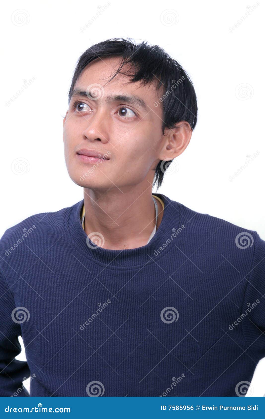 Man look at up right stock photo. Image of good, copy - 7585956