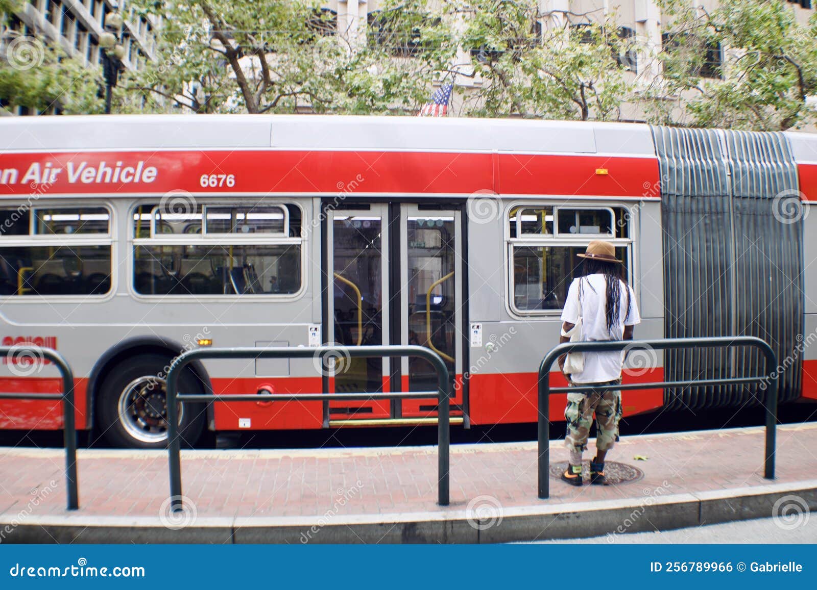 Man Looking on As Bus Arrives Editorial Photo - Image of tram ...