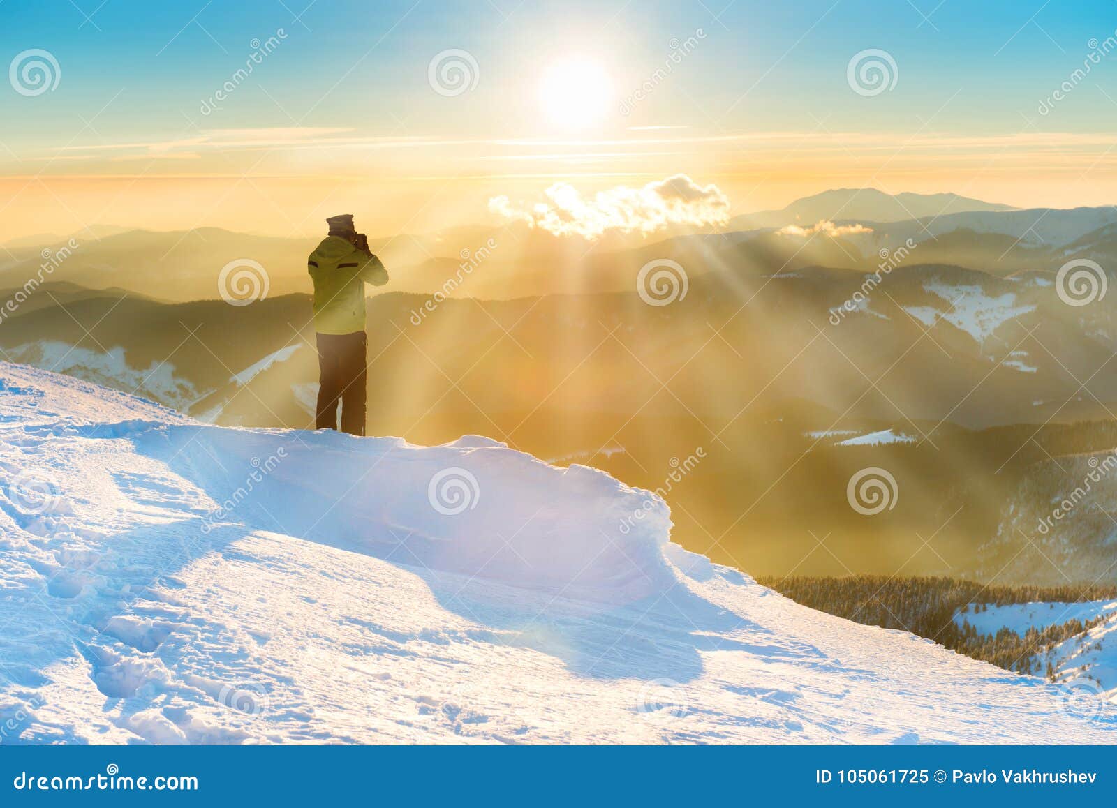 A Man Looking at Beautiful Sunset Stock Image - Image of people ...