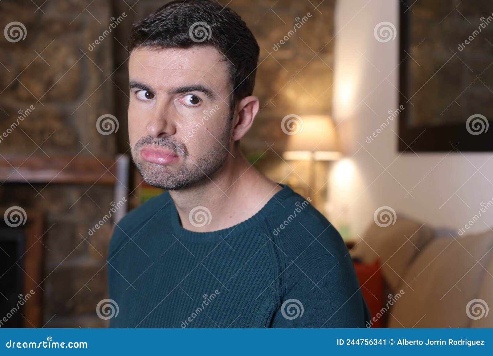 Man Looking really Bored and Disgusted Stock Image - Image of depressed ...
