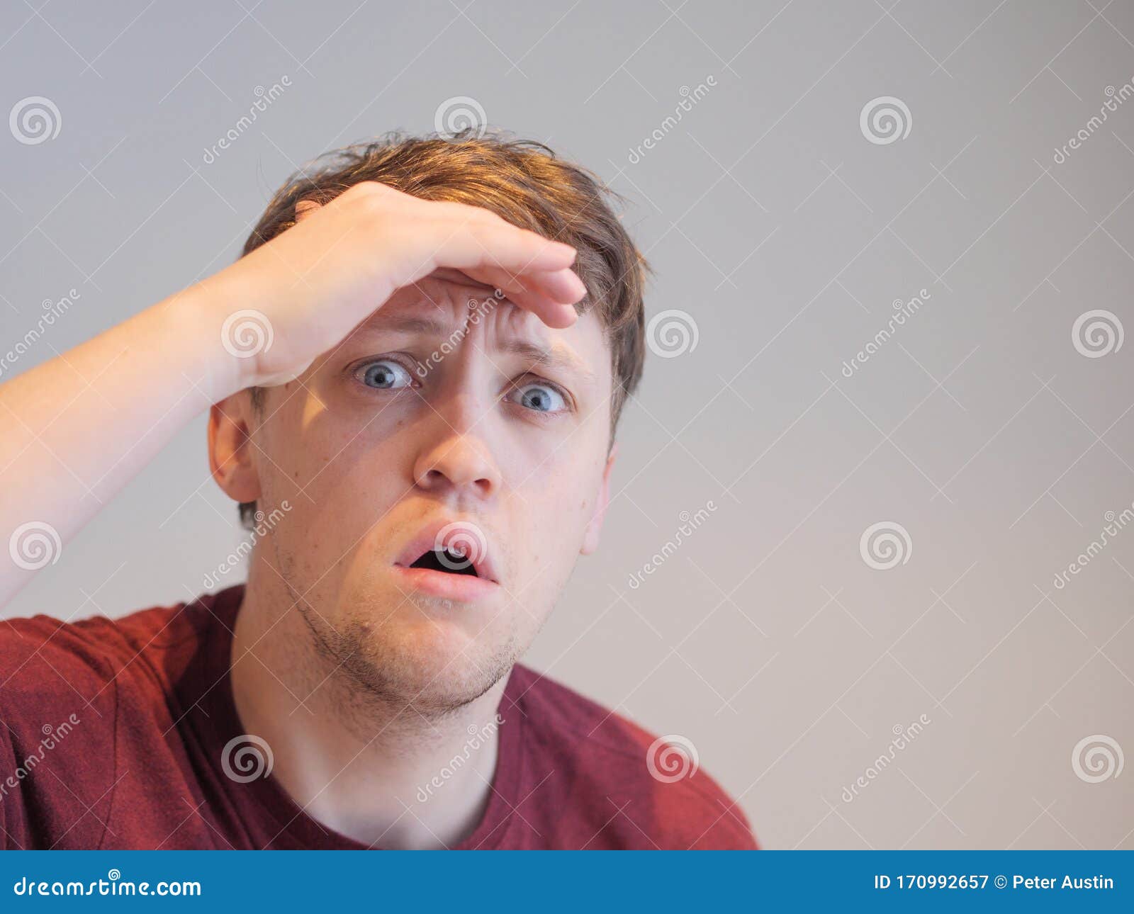 A Man Looking into the Camera in a Weird Way Stock Image - Image of ...