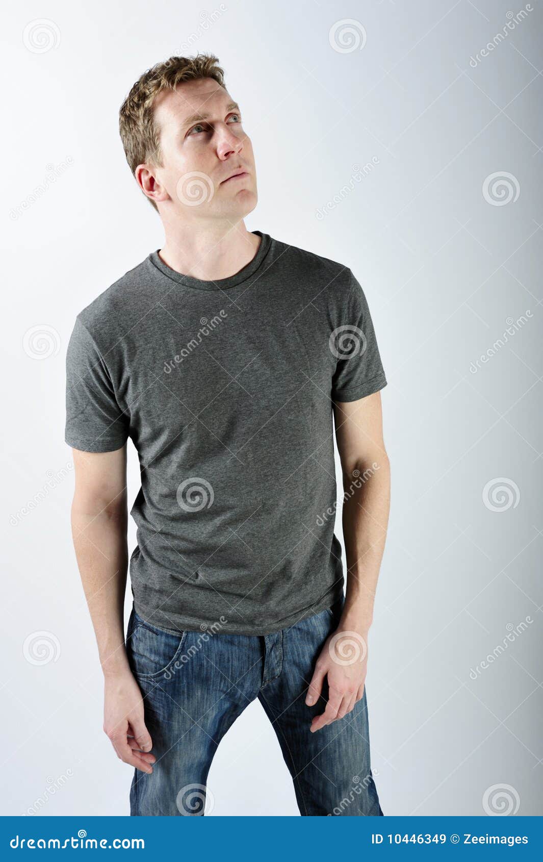 Man Looking at Ceiling stock image. Image of forties - 10446349