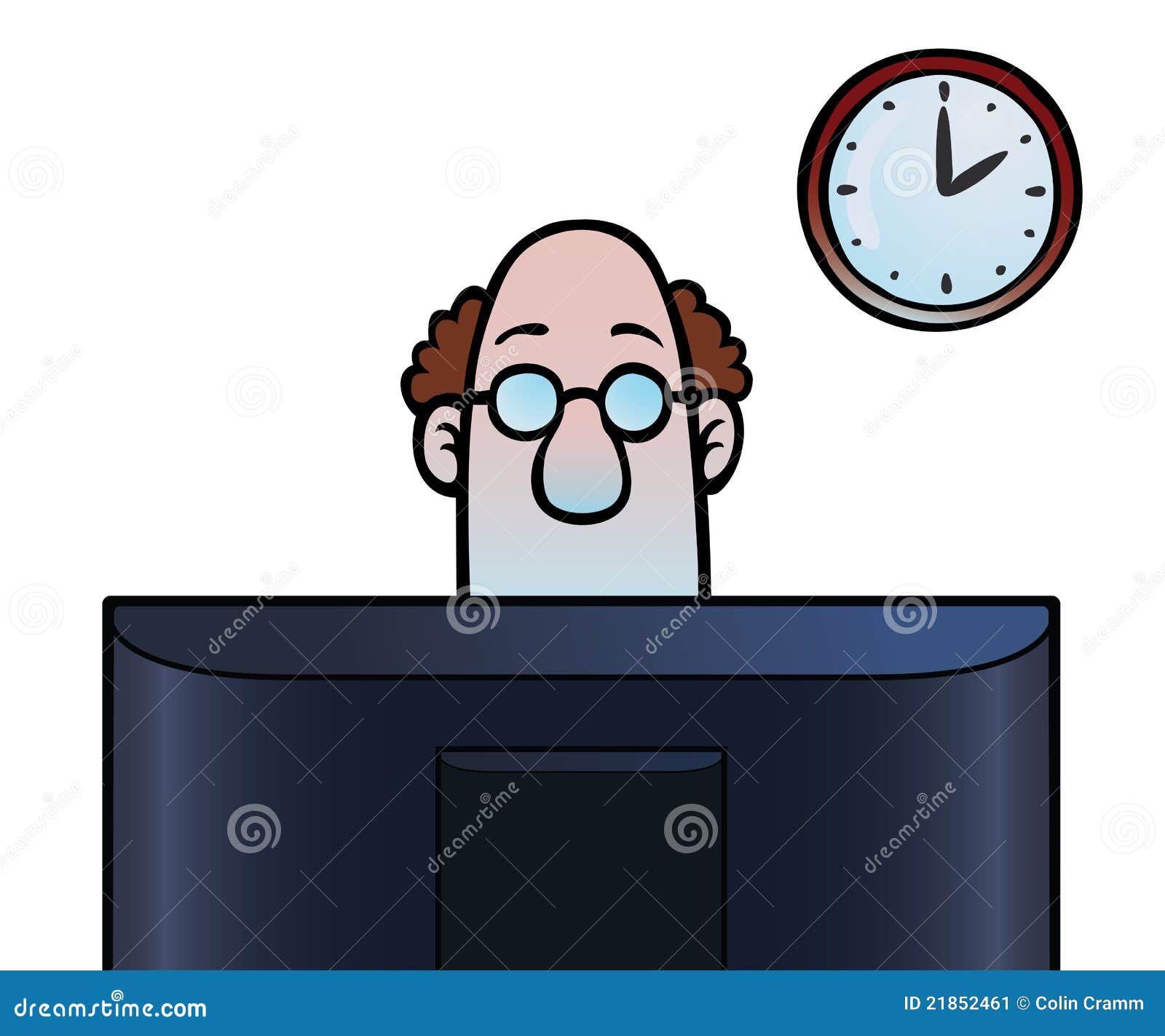 Man Looking At Computer Screen Stock Image - Image: 21852461