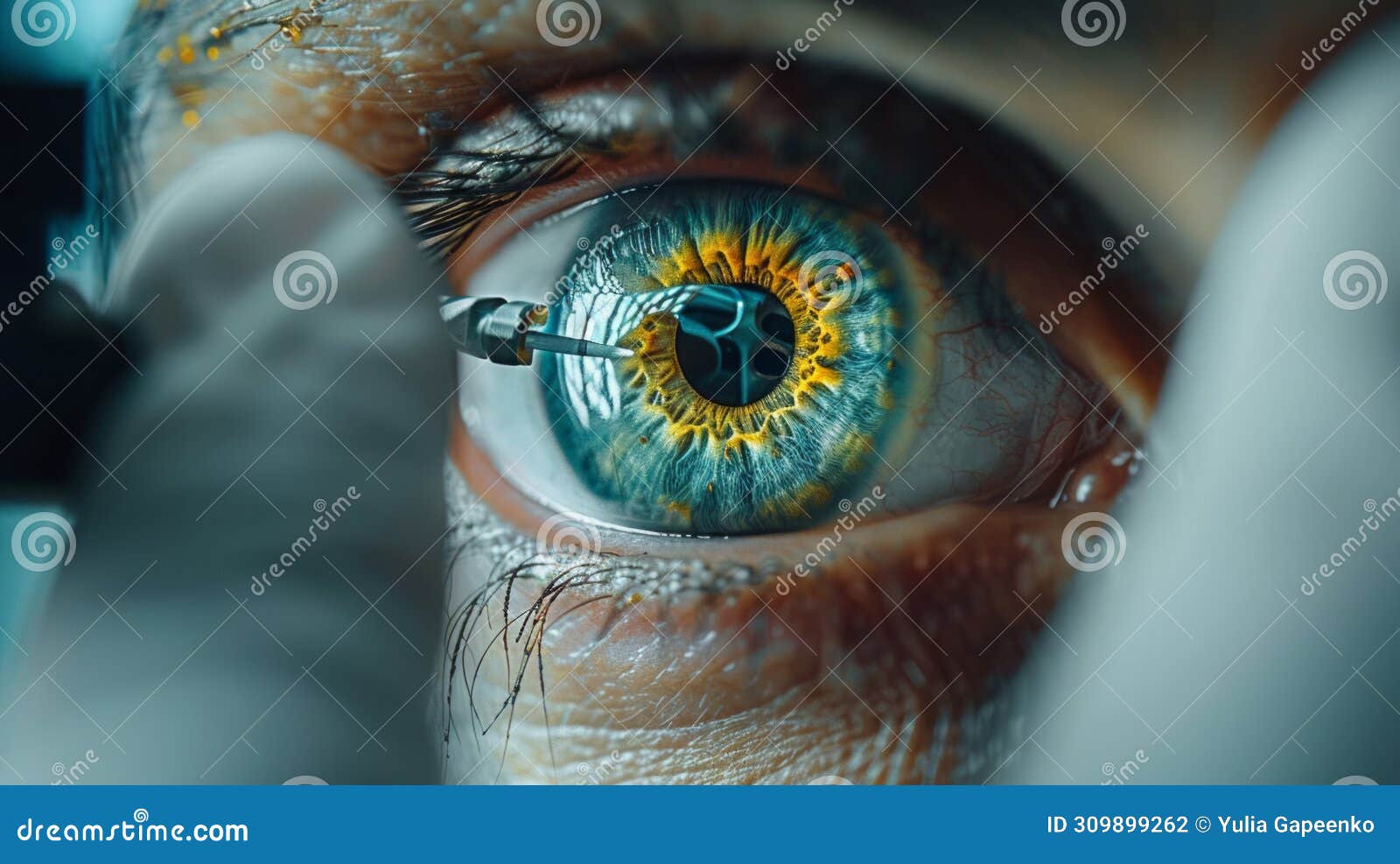 Man Looking at Computer Screen with Eyeball Stock Photo - Image of ...