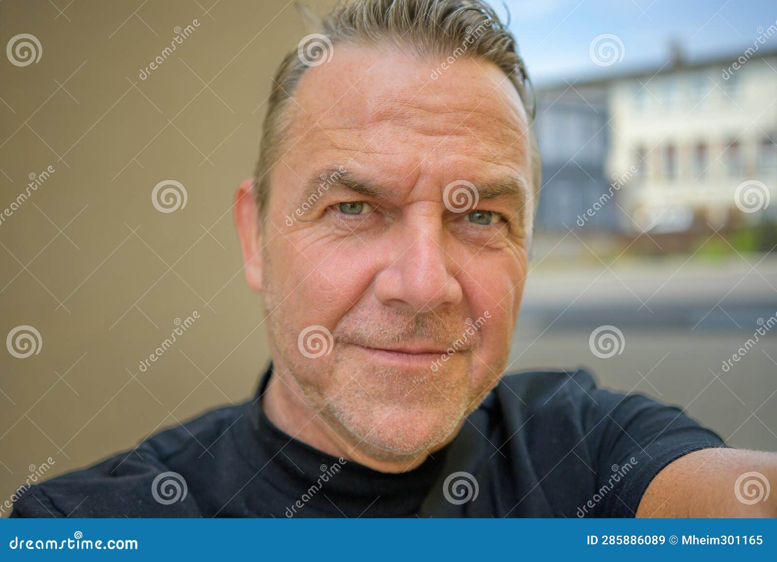 Man Looking Critically at the Camera Stock Image - Image of unshaven ...