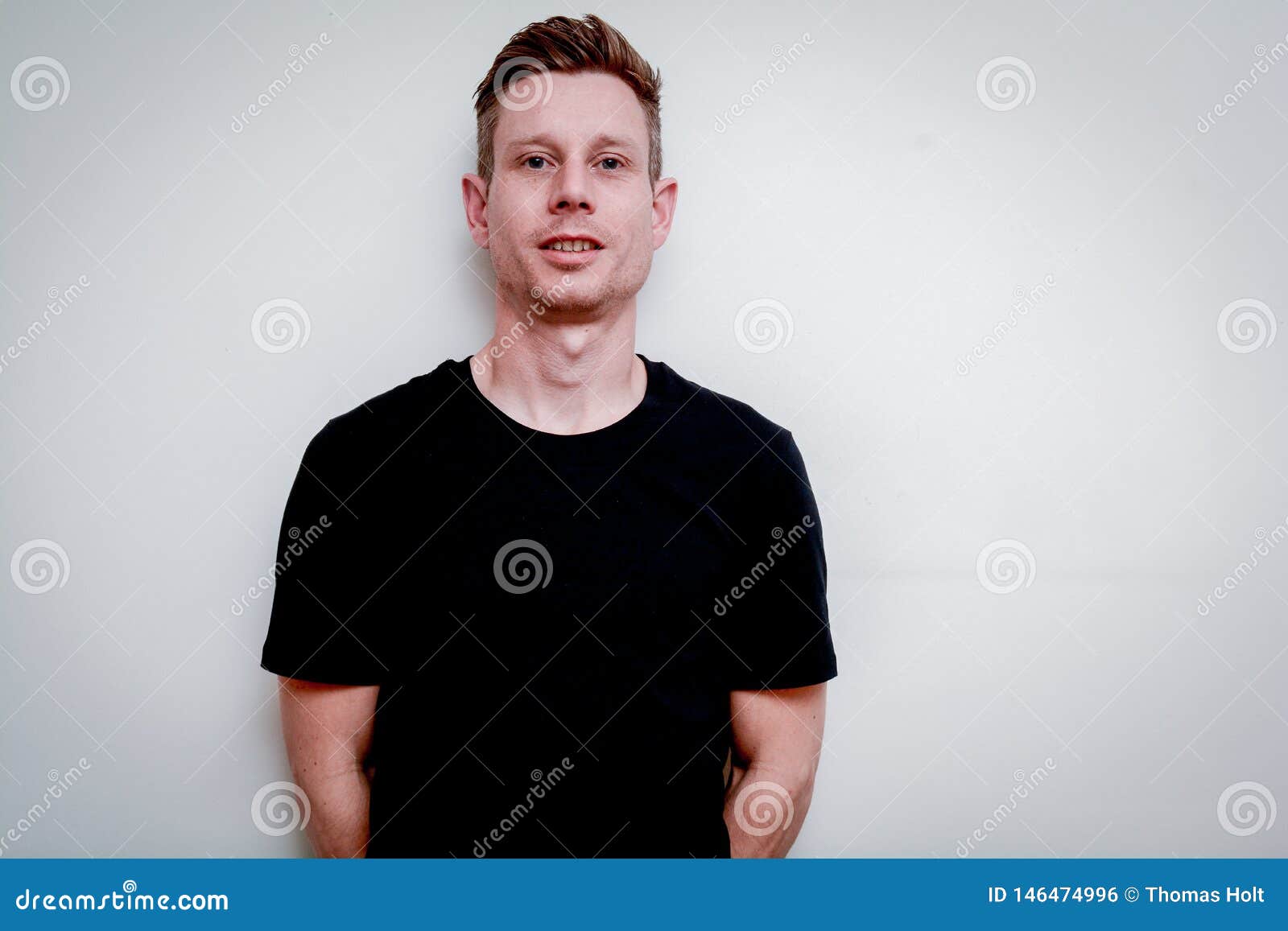 Man Looking Directly into Camera, Model Looks Happy and is Smiling ... Man Looking Directly into Camera, Model Looks Happy and is Smiling ...