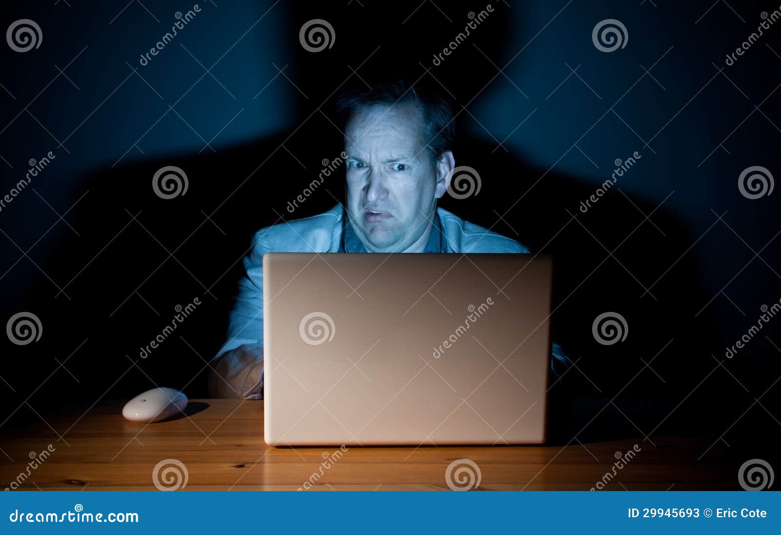 Disgusted computer guy stock image. Image of monitor - 29945693