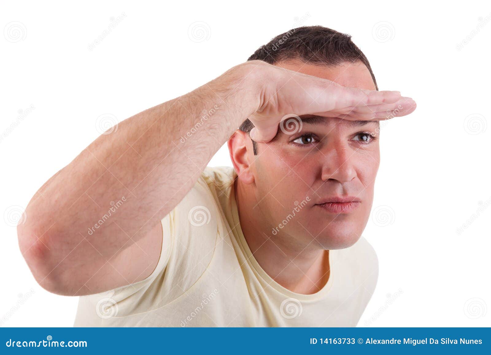 Man Looking into the Distance Stock Image - Image of freedom, looking ...